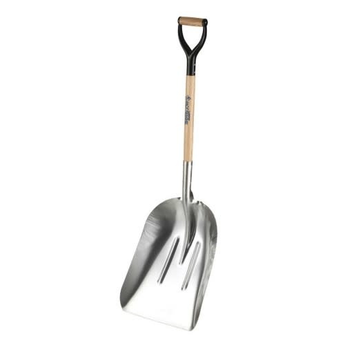 #10 aluminum grain scoop, 30" wood handle - Beans Farm, Inc