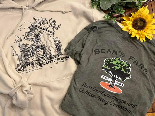 Beans Farm Sketch Logo Tee Green L - Beans Farm, Inc
