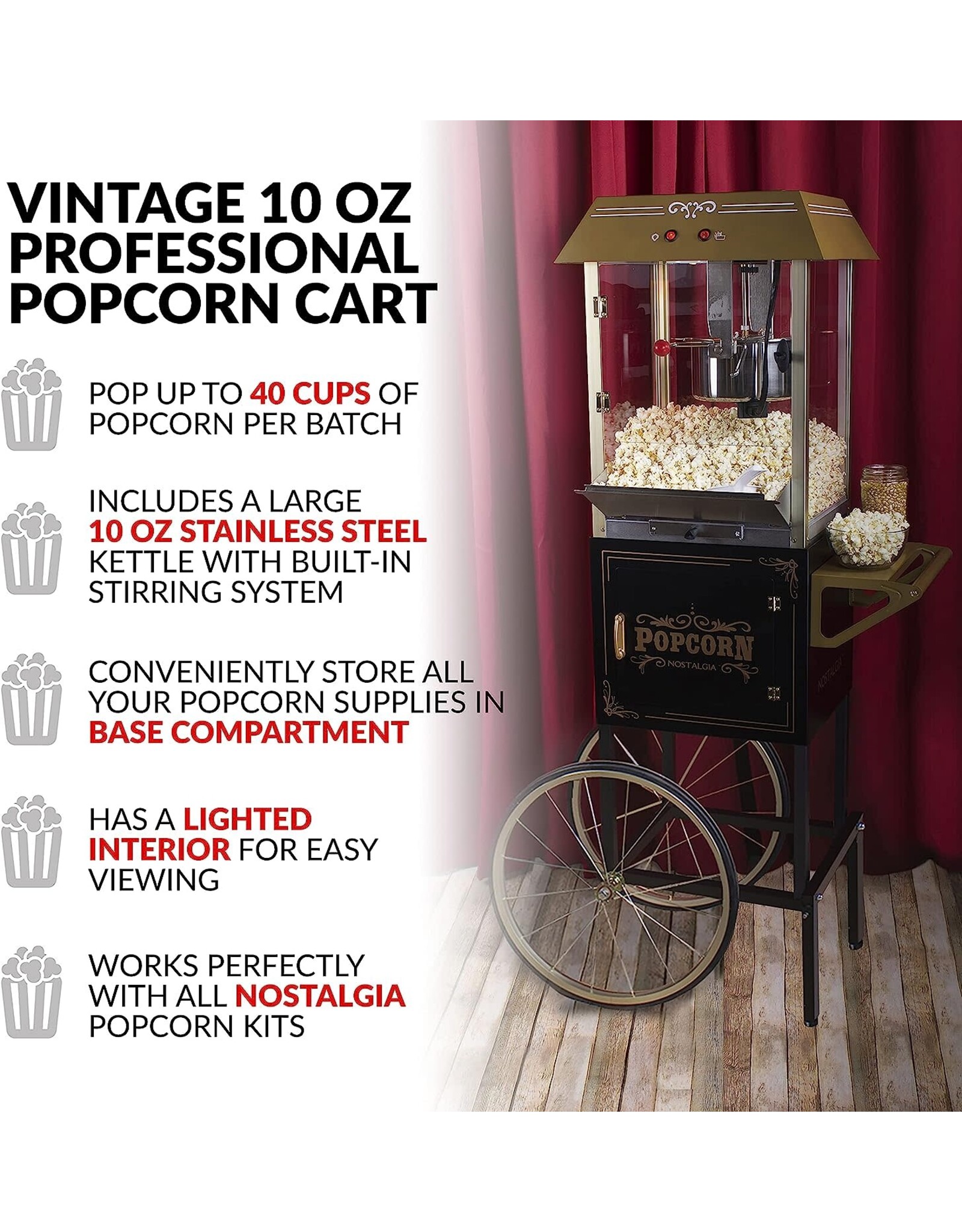 Vintage Popcorn Cart