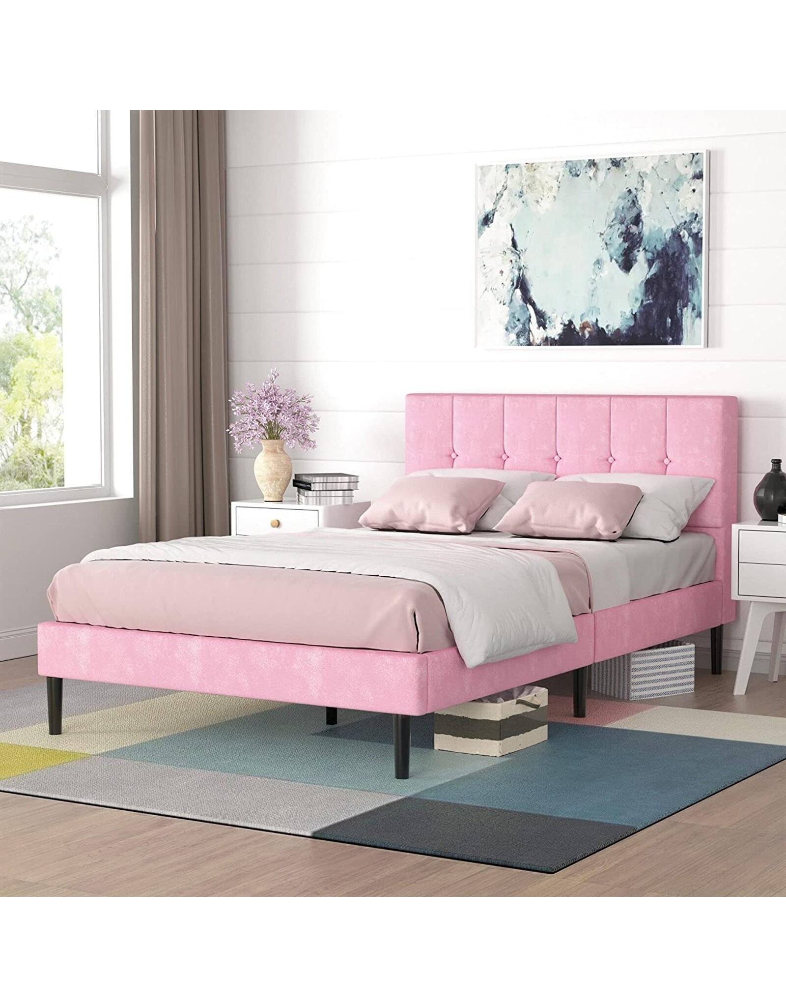 Hot Pink Fabric Headboard