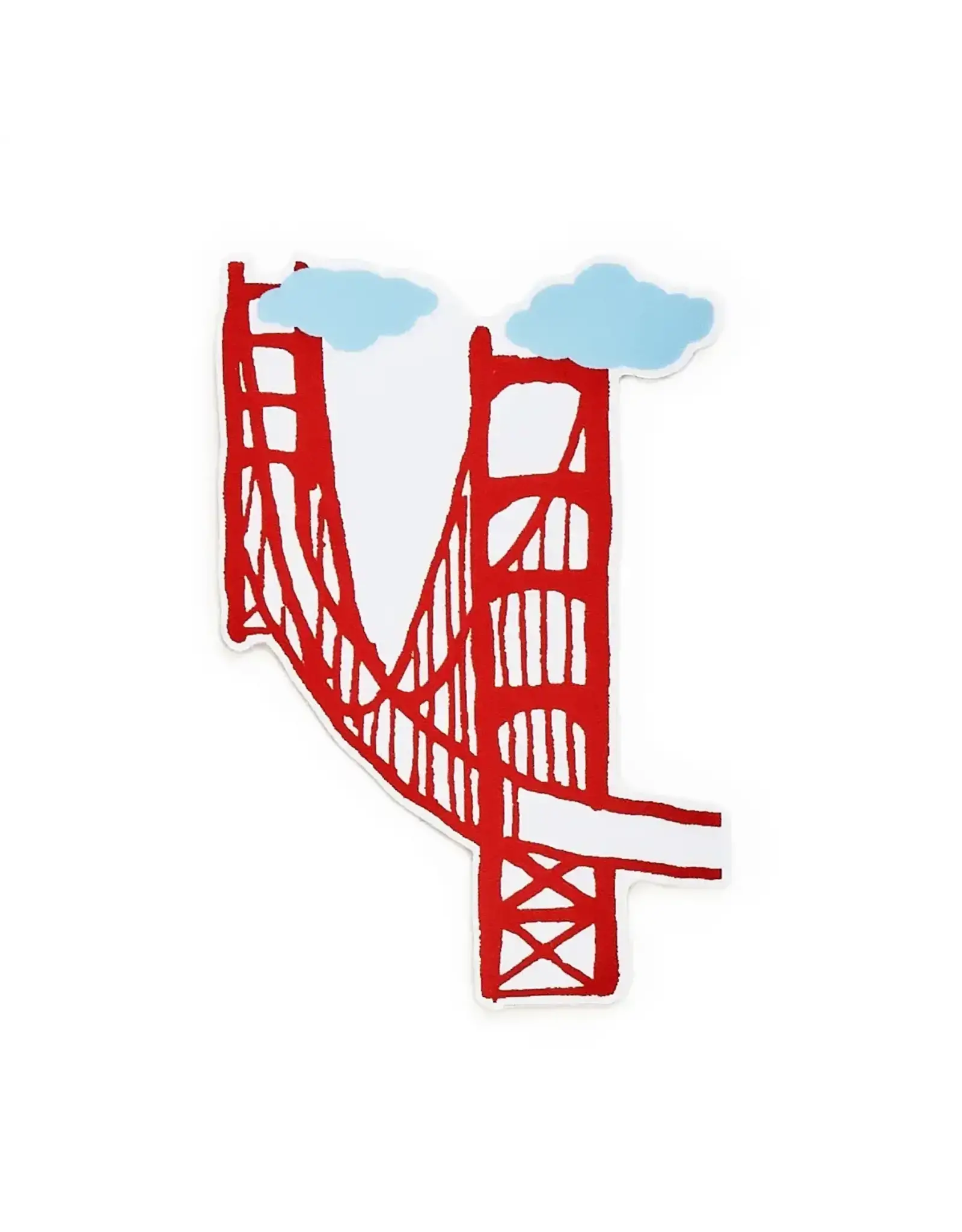 Golden Gate Bridge Sticker - Orange Bird