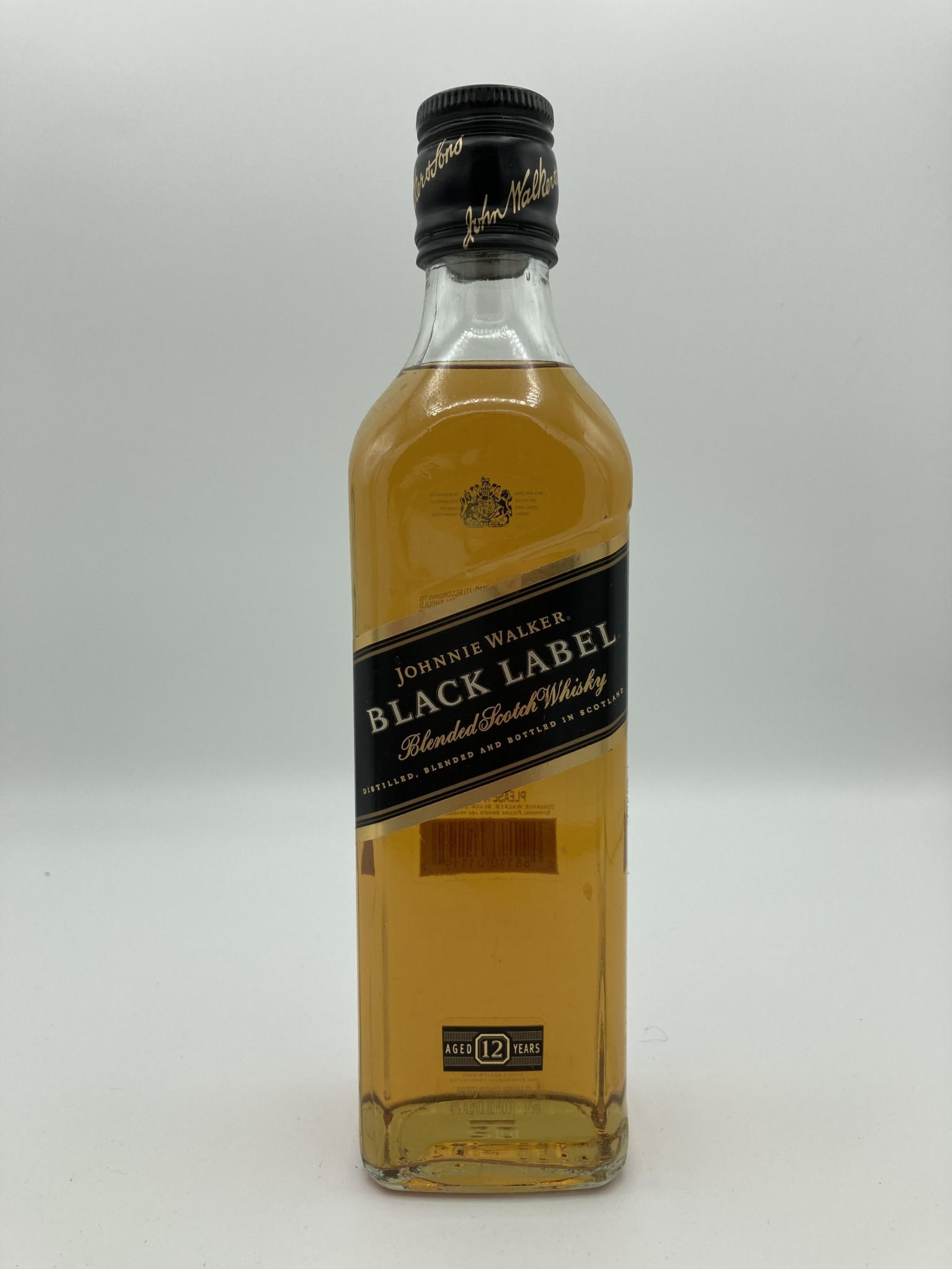 Johnnie Walker black label 40% abv proof 375ml - Holly Main liquor