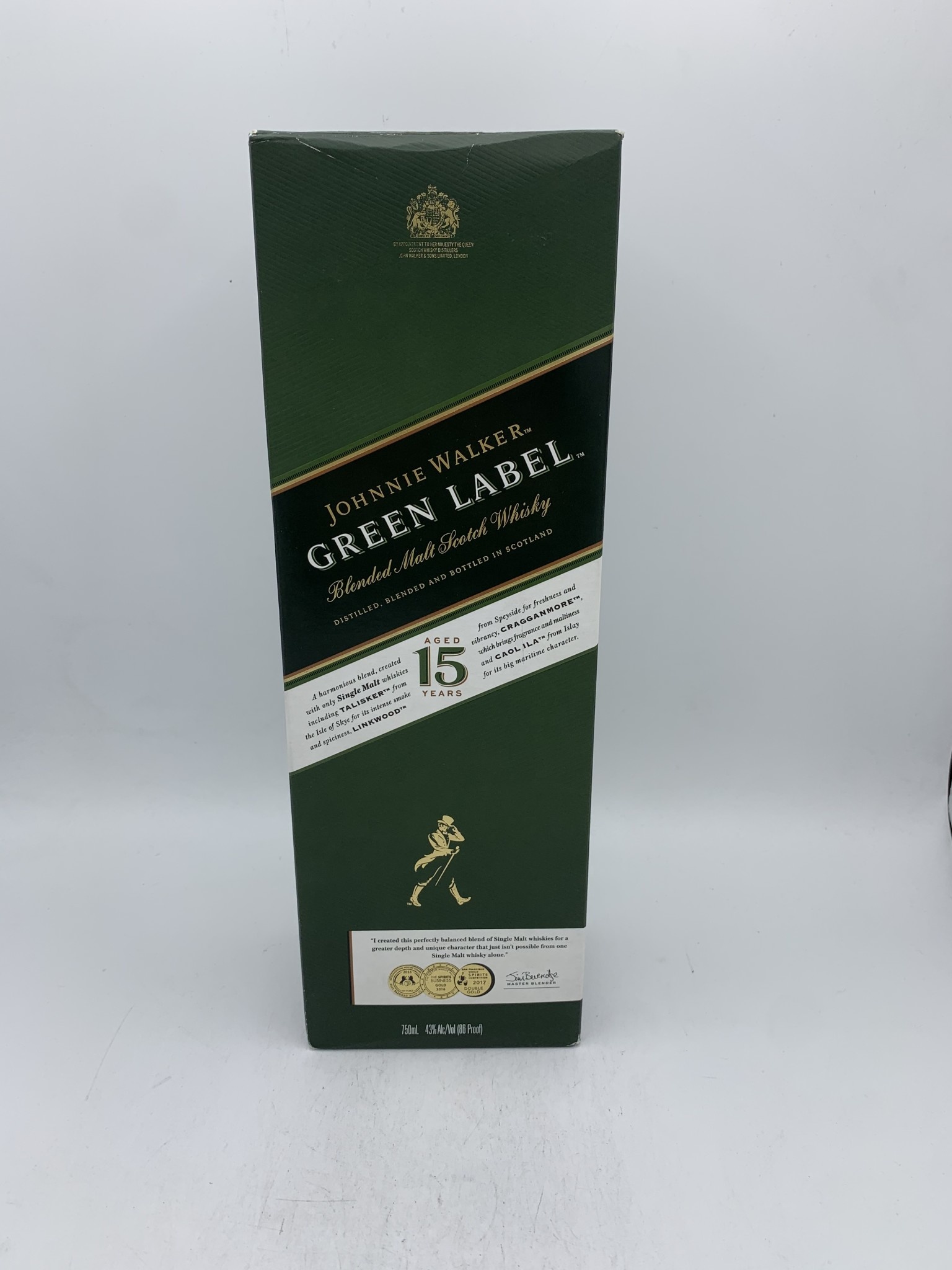 Johnnie Walker green label 40% abv proof 750ml - Holly Main liquor
