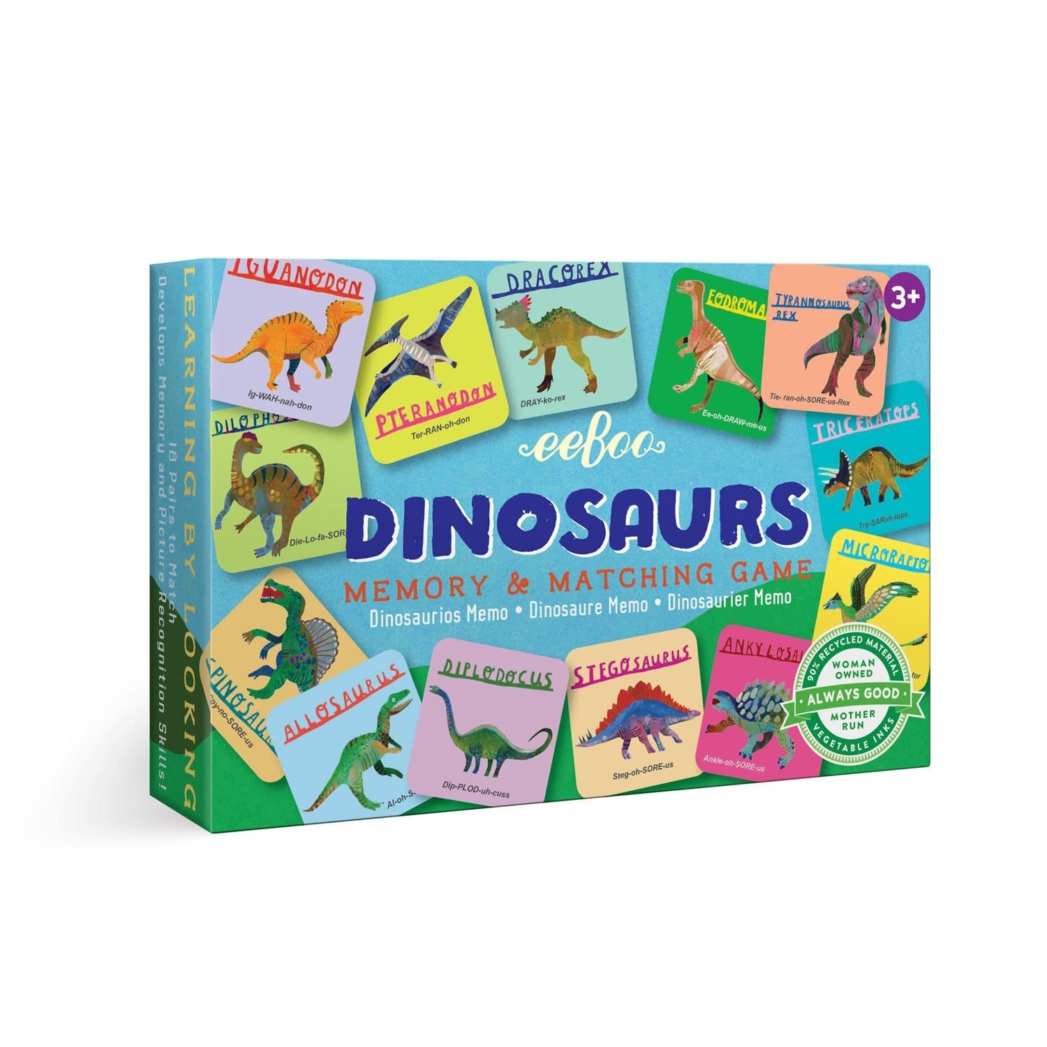 Dinosaurs Memory & Matching Game - Wit & Whimsy Toys
