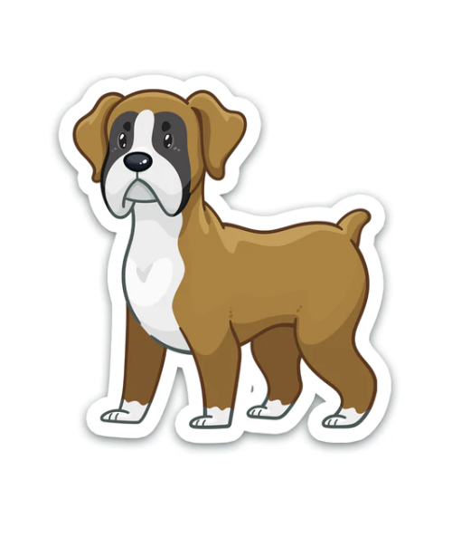 Boxer Vinyl Sticker - Wit & Whimsy Toys