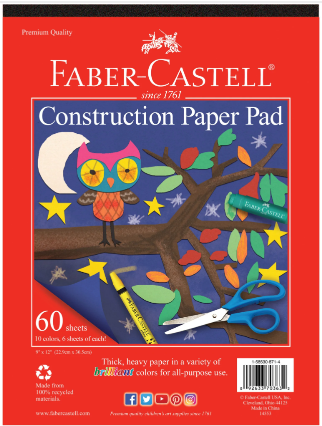 Construction Paper Pad - Wit & Whimsy Toys