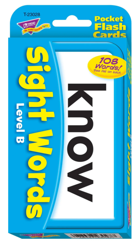 Sight Words Level B Flashcards - Wit & Whimsy Toys