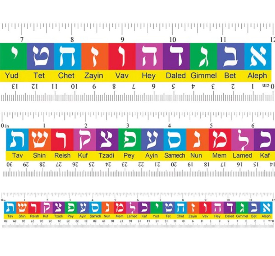 Aleph-Bet Ruler - Wit & Whimsy Toys