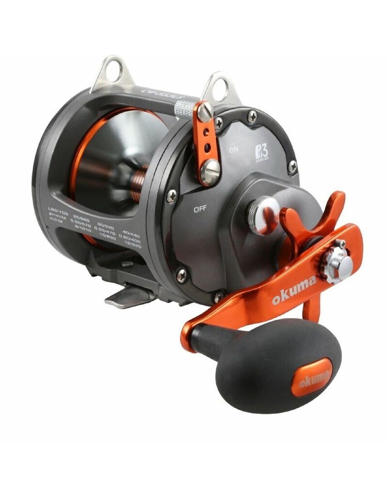 Okuma CW-553LS Cold Water Wireline Conv. Reel, 3 BB, 4.7:1, 680yds/25 ...