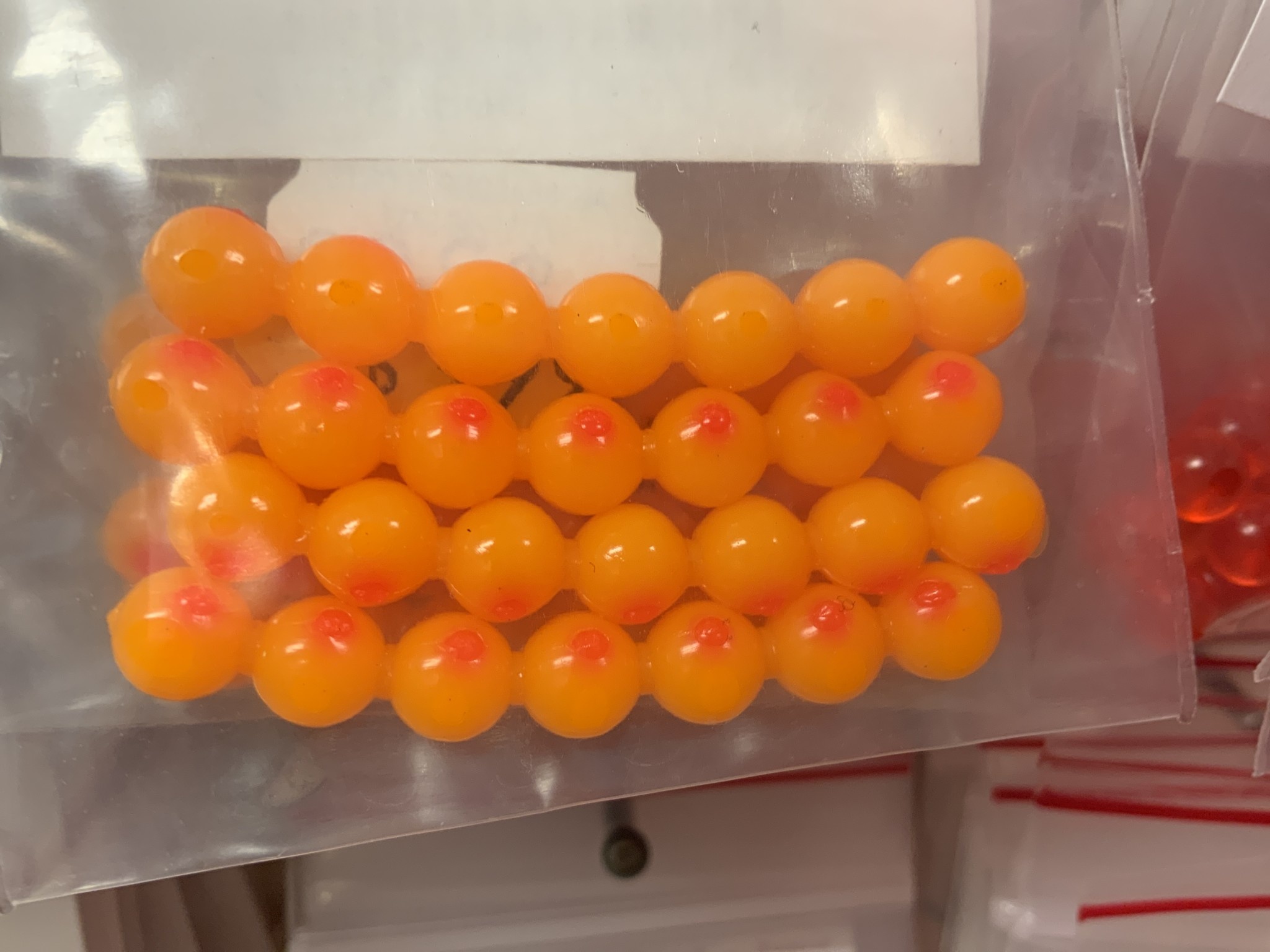 Lick-Em-Lures Candy Egg Chain 8mm 4 chains of 7 eggs = 28 eggs A.S.S ...