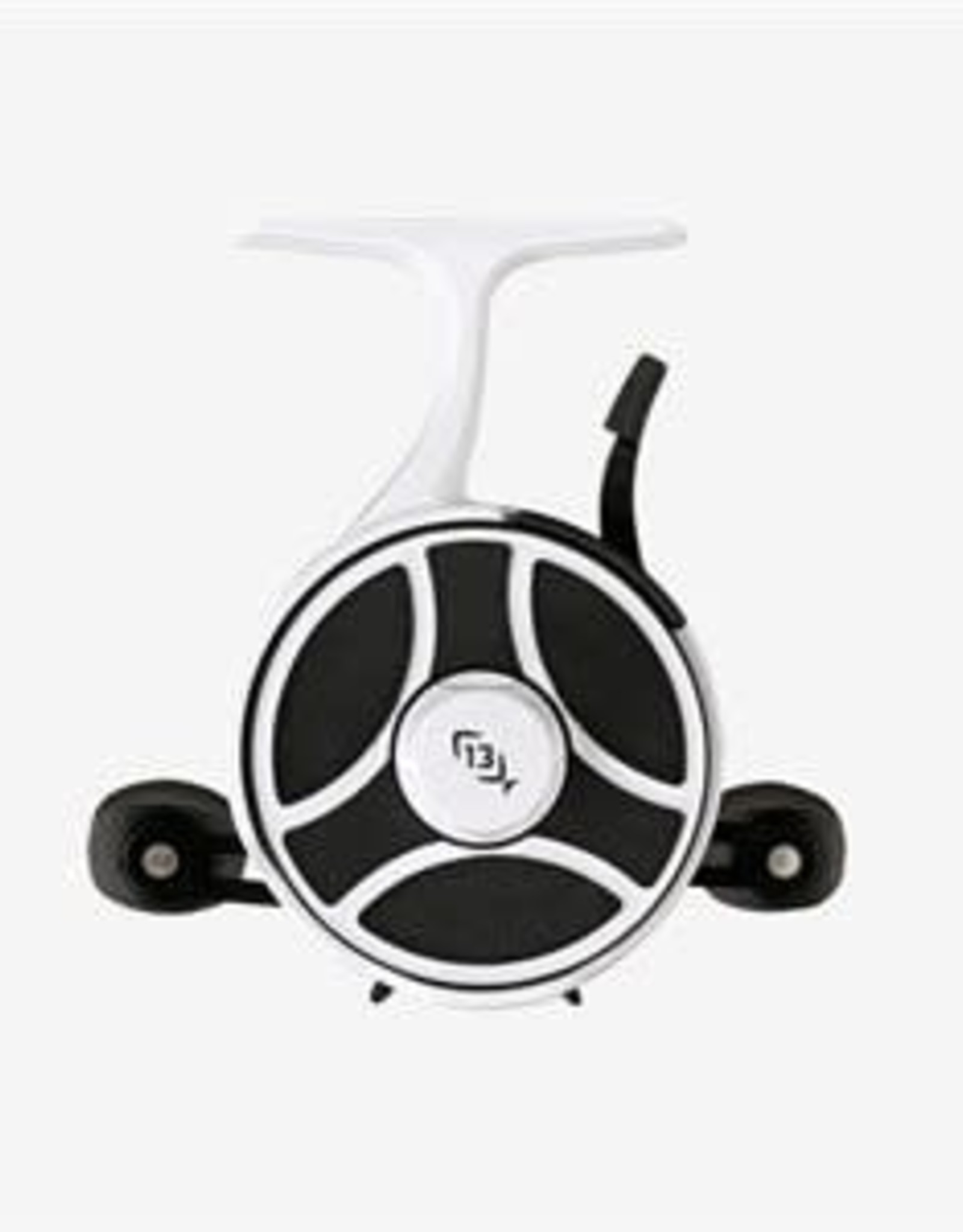 Free Fall Ghost Ice Inline Reel -Black/White 2.5LH - All Seasons Sports