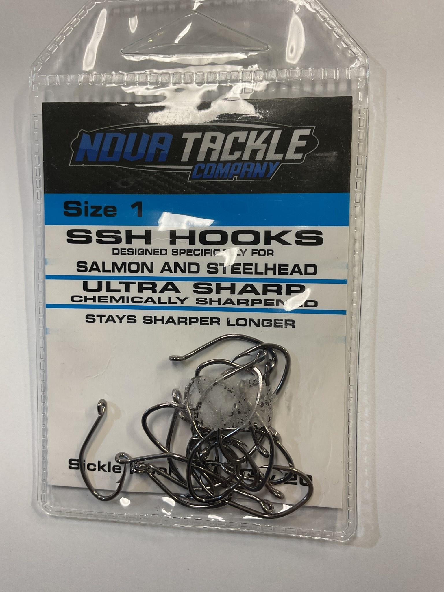 NOVA TACKLE COMPANY Nova SSH Sickle Hook #1/0 20 Pack - All Seasons ...