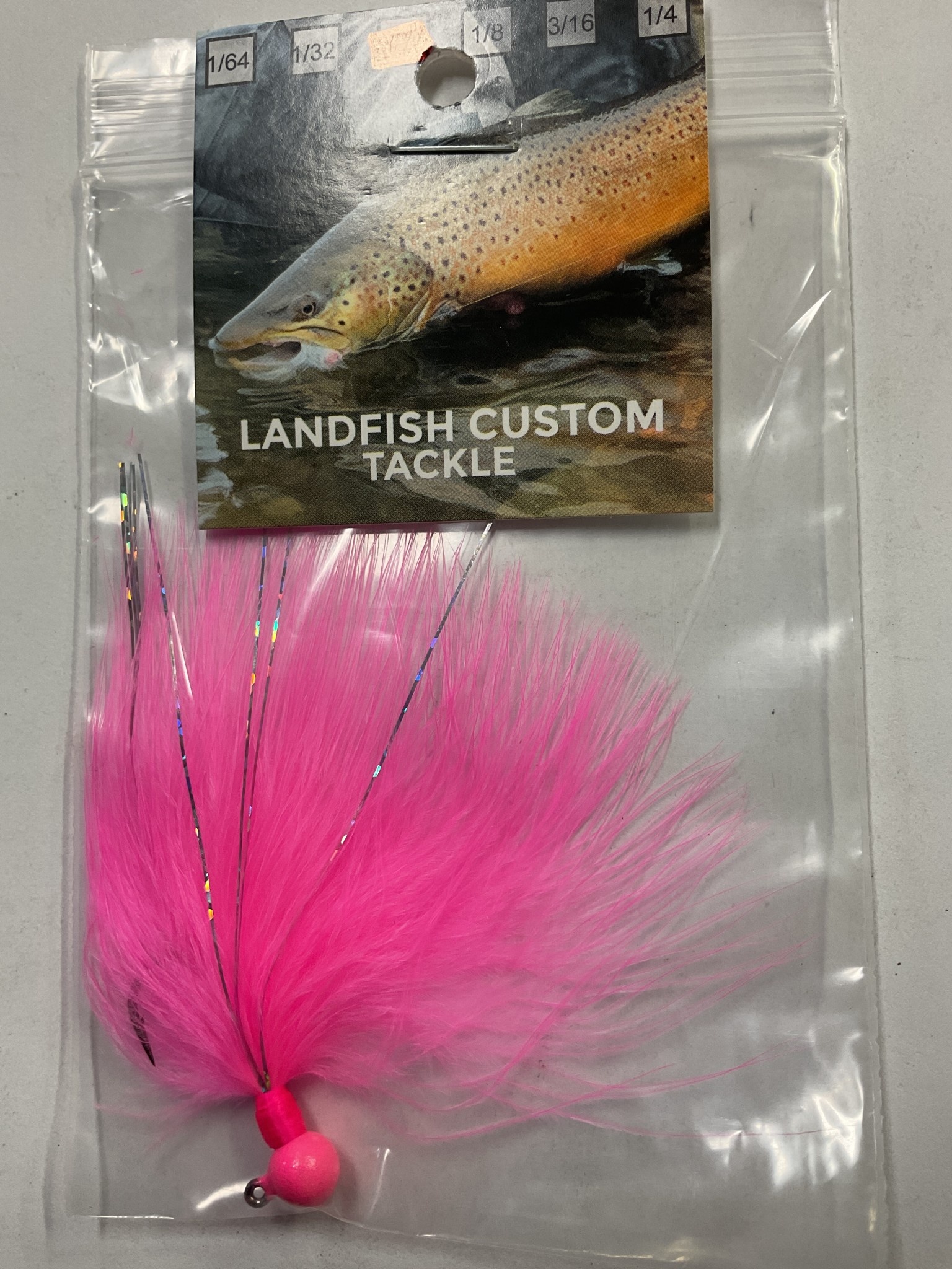 LANDFISH CUSTOM TACKLE 1/32OZ PINK - All Seasons Sports, Inc