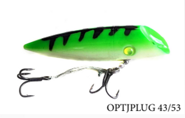 OPTI TACKLE OPTI J-PLUG 5" GREEN TOP/GLOW BELLY /BLACK LADDER - All ...