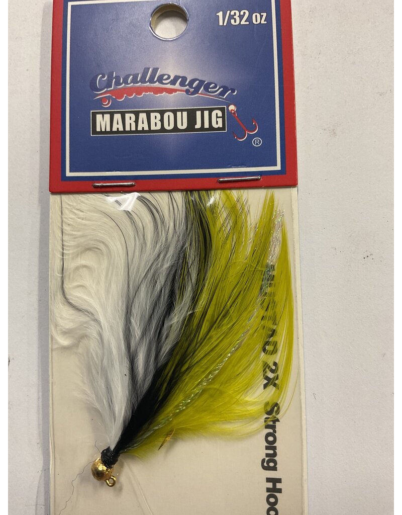 Challenger Lures CHALLENGER MARABOU JIG GOLD HD/ OLIVE, BLACK & WHITE ...