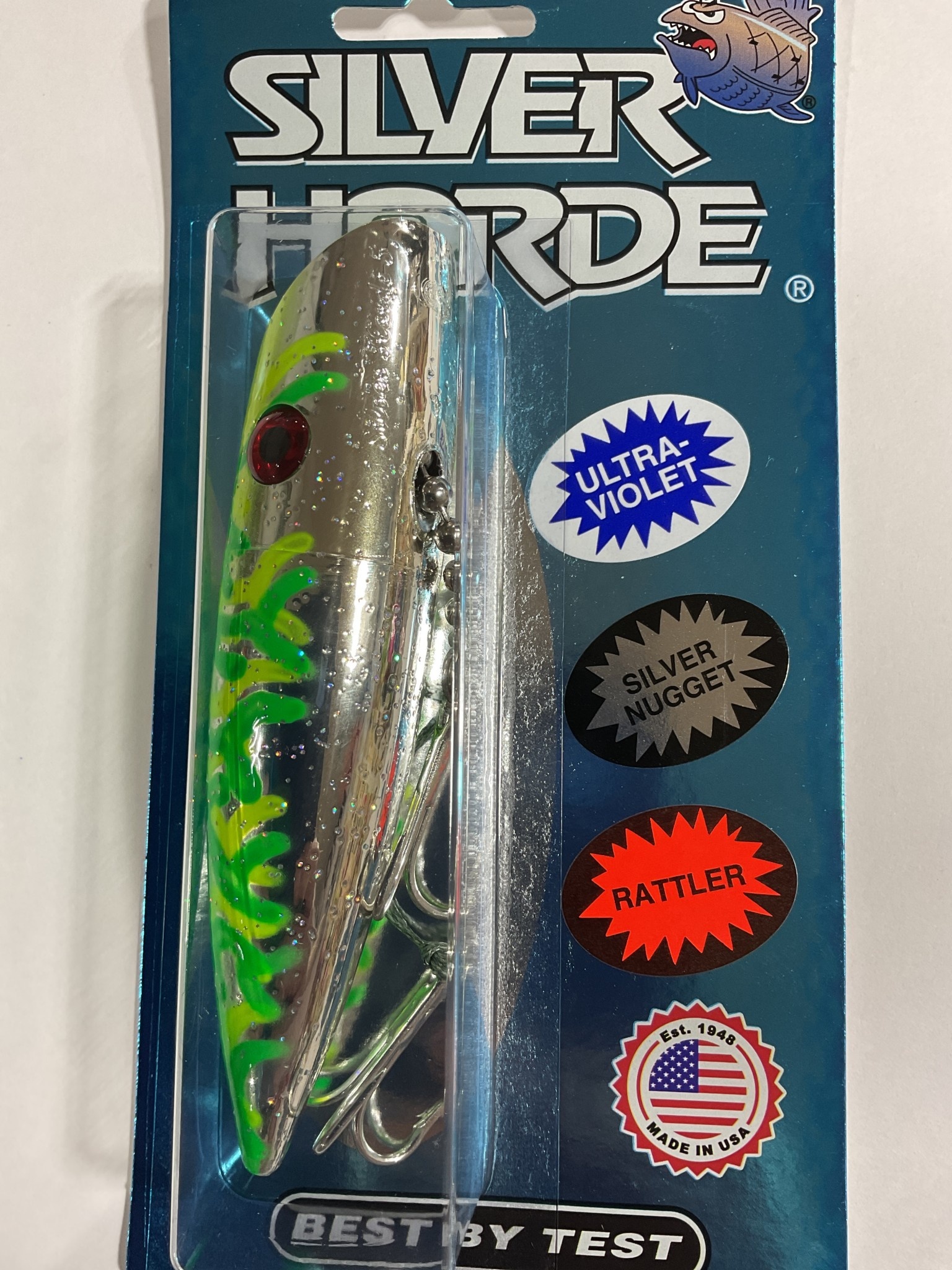 SILVER HORDE 5 w/RATTLE UV / LUCKY CHARM CHROME - All Seasons Sports, Inc