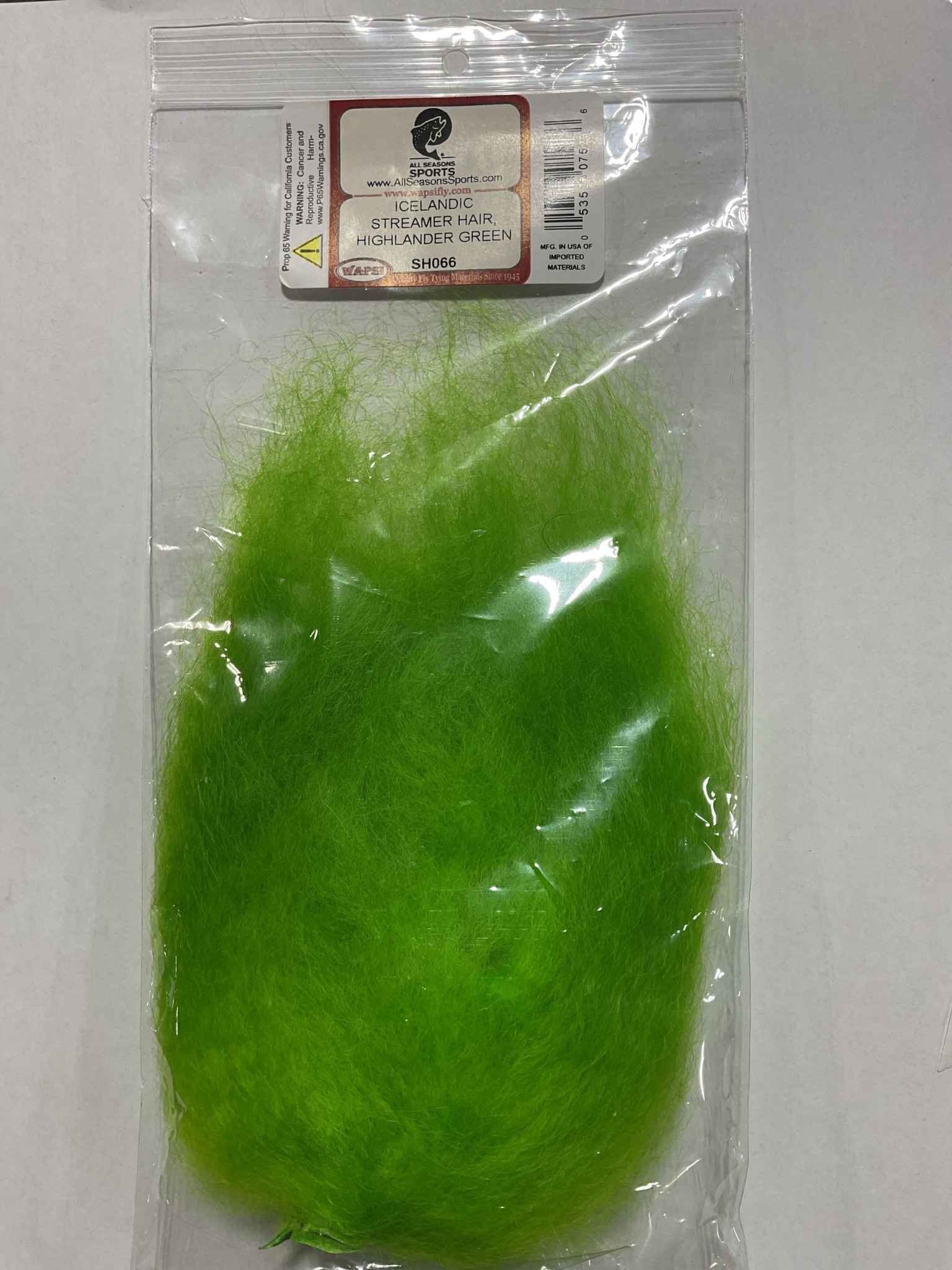 (SH066) STREAMER HAIR, HIGHLANDER GREEN - All Seasons Sports, Inc
