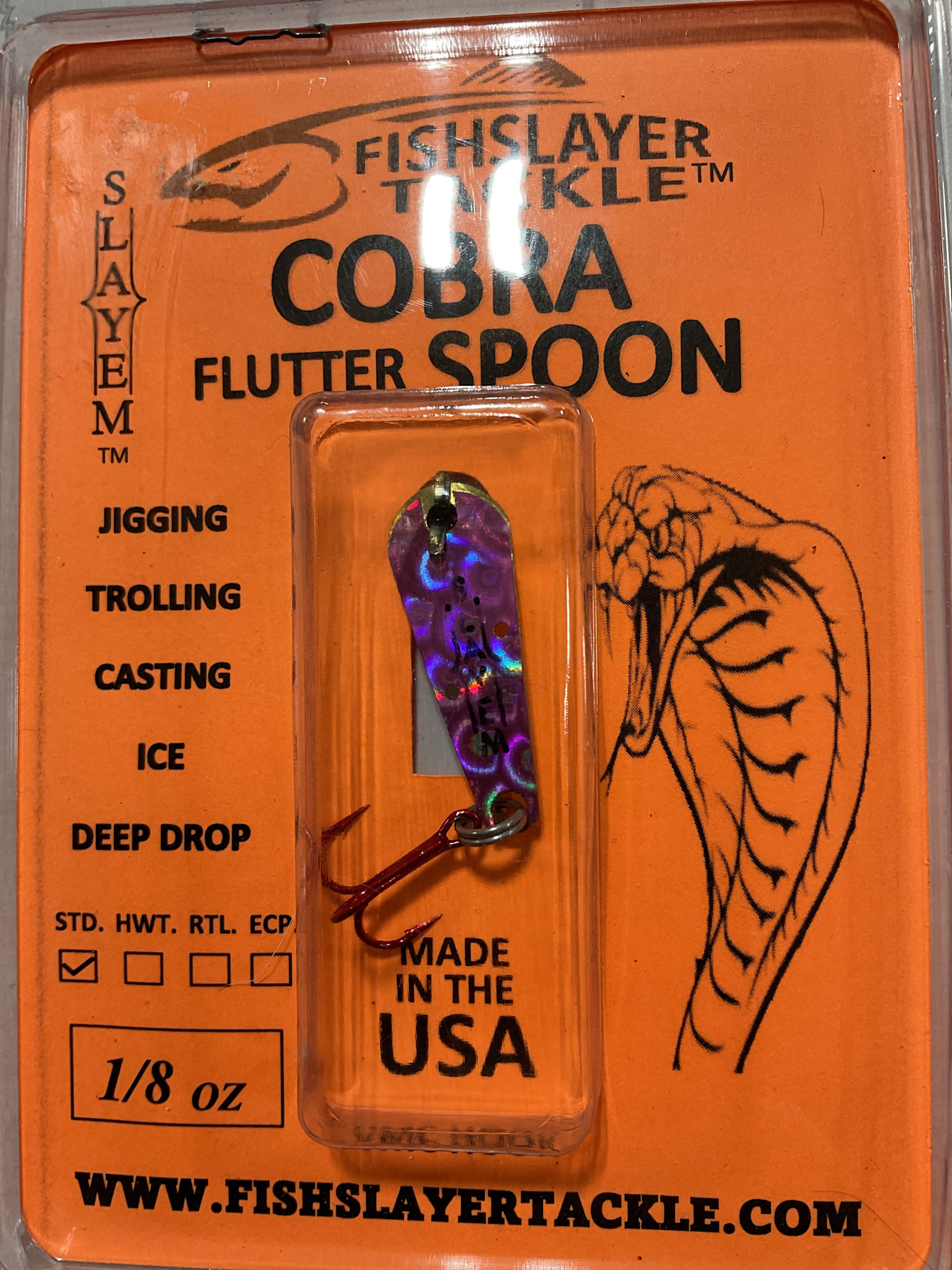 COBRA FLUTTER STANDARD SPOON WOW SCALE 1/8OZ - All Seasons Sports, Inc