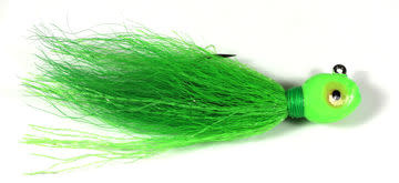 Challenger Lures CHALLENGER BUCKTAIL JIG 1/8oz GLOW GREEN - All Seasons ...