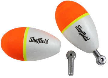 Sheffield Fishing Products SHEFFIELD WEIGHTED FOAM FLOATS SM 1.5" 2PK ...