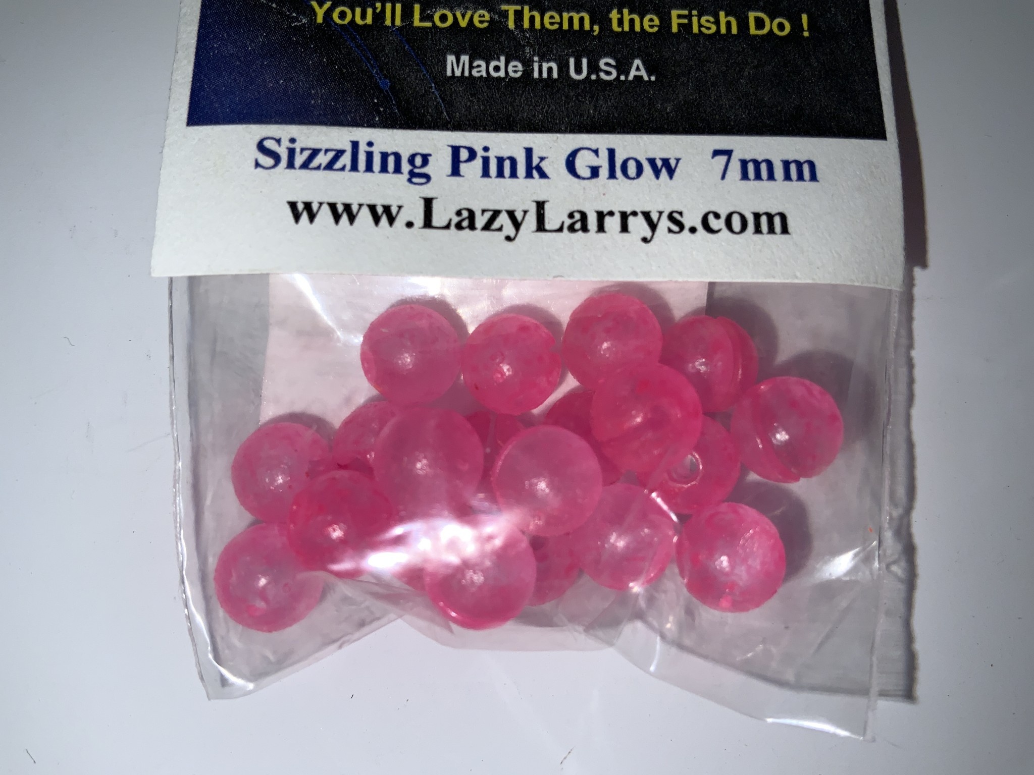 Lazy Larry Lazy Larry Beads Sizzling Pink Glow 7MM - All Seasons Sports ...