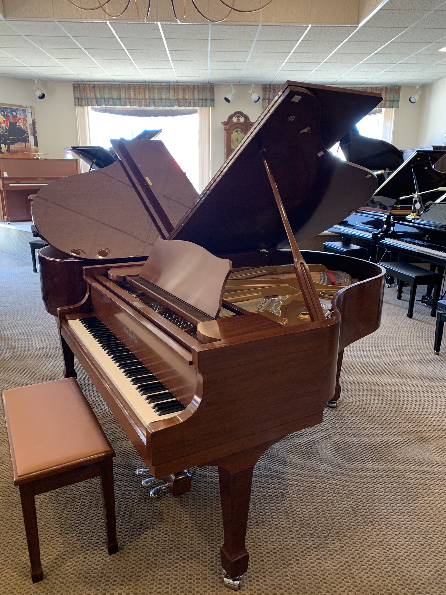WM Knabe 59-NG 5'9 Grand Piano (Satin Walnut Laquer Semi-Gloss) W ...
