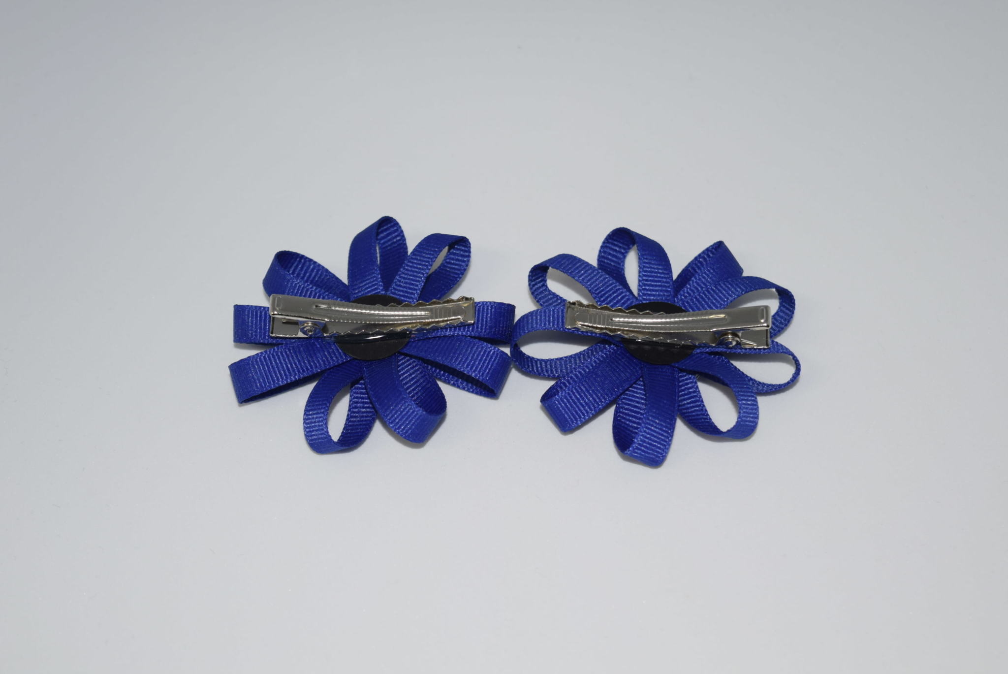 Round Pigtail Ribbon Botton Bows w/plaid center P76 LBL - The Uniform Store