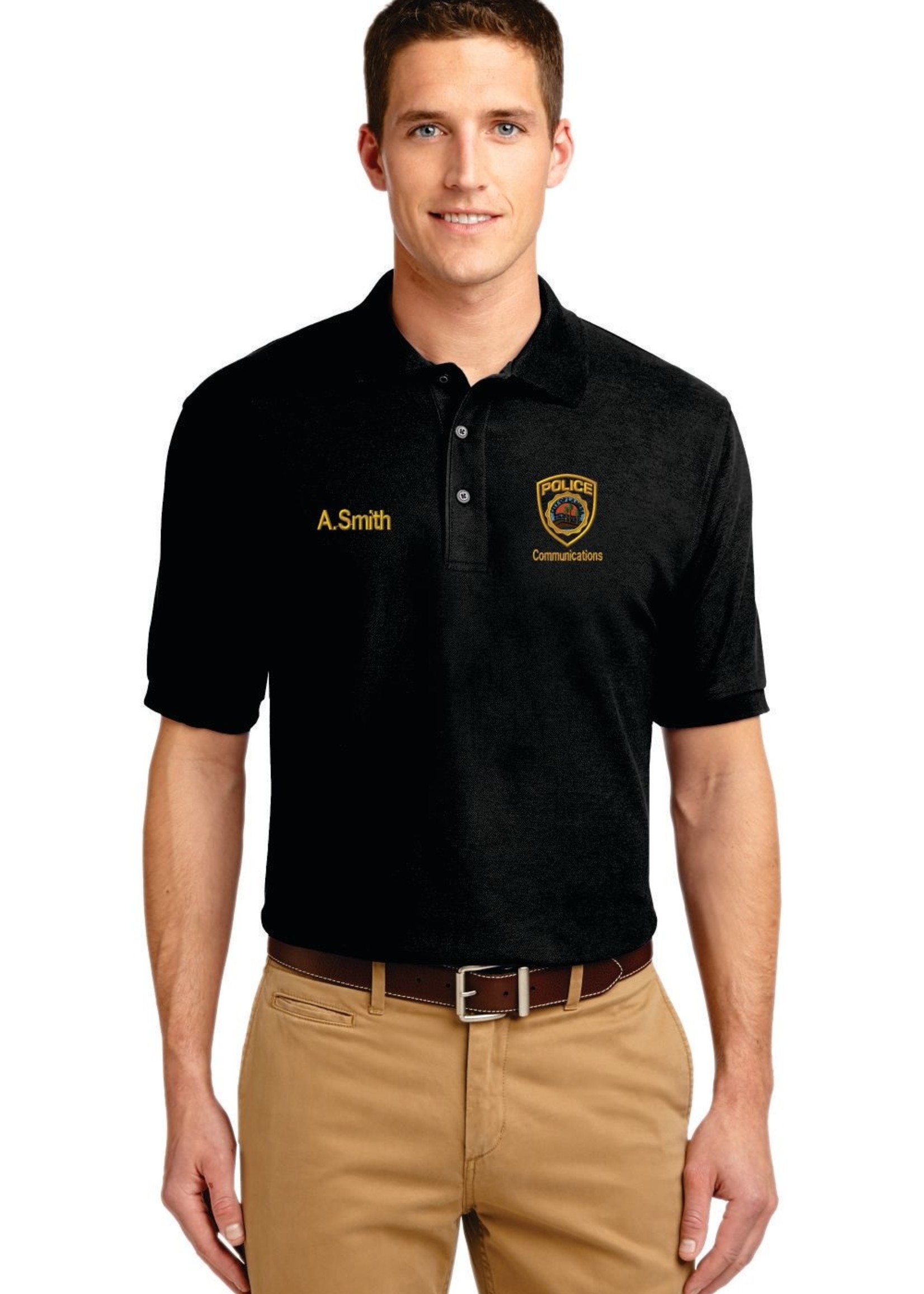 K500 LMPD Silk Touch Polo Black - The Uniform Store