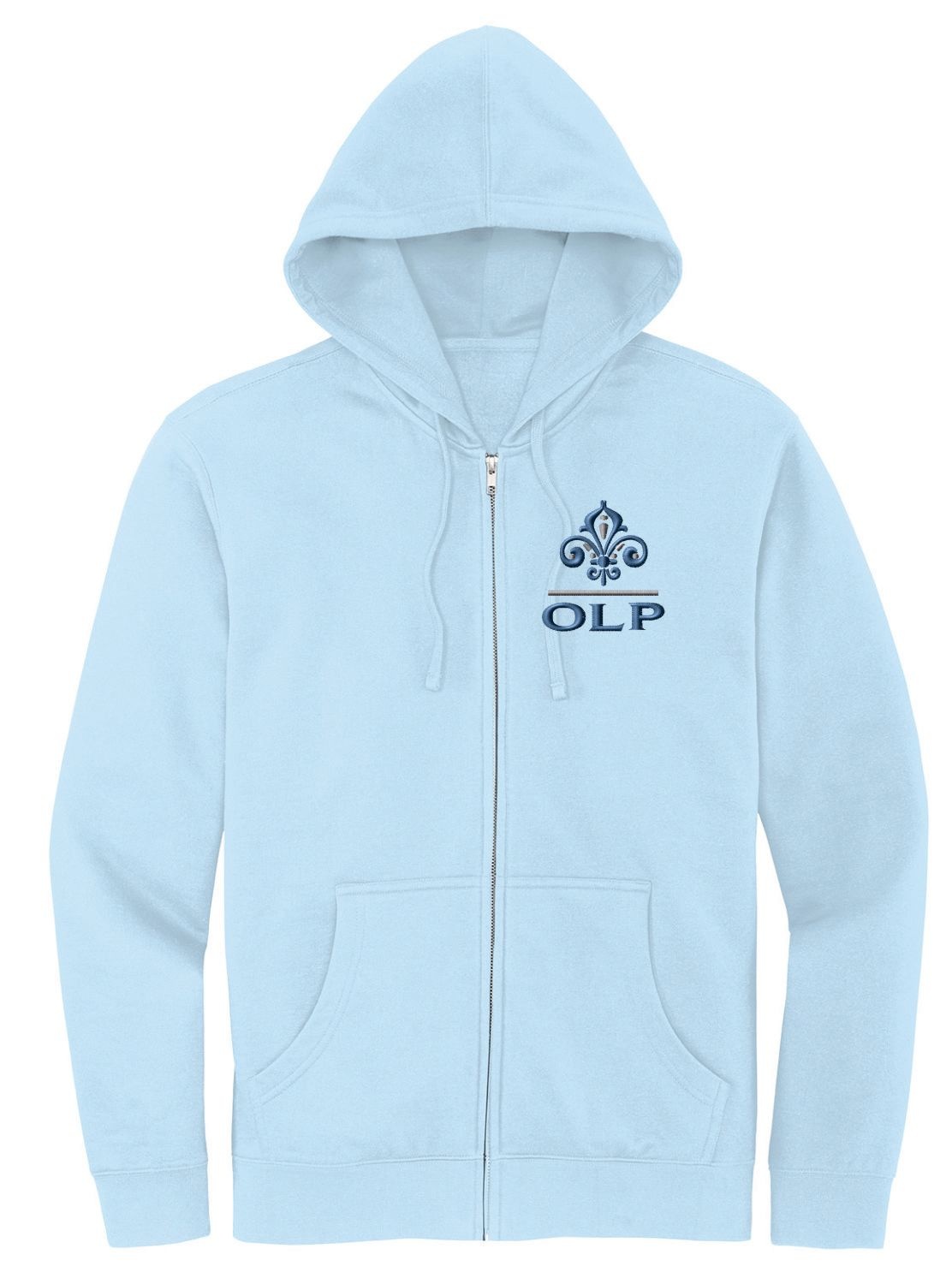 DT6102 Ice Blue OLP Full Zip Sweatshirt Twill - The Uniform Store