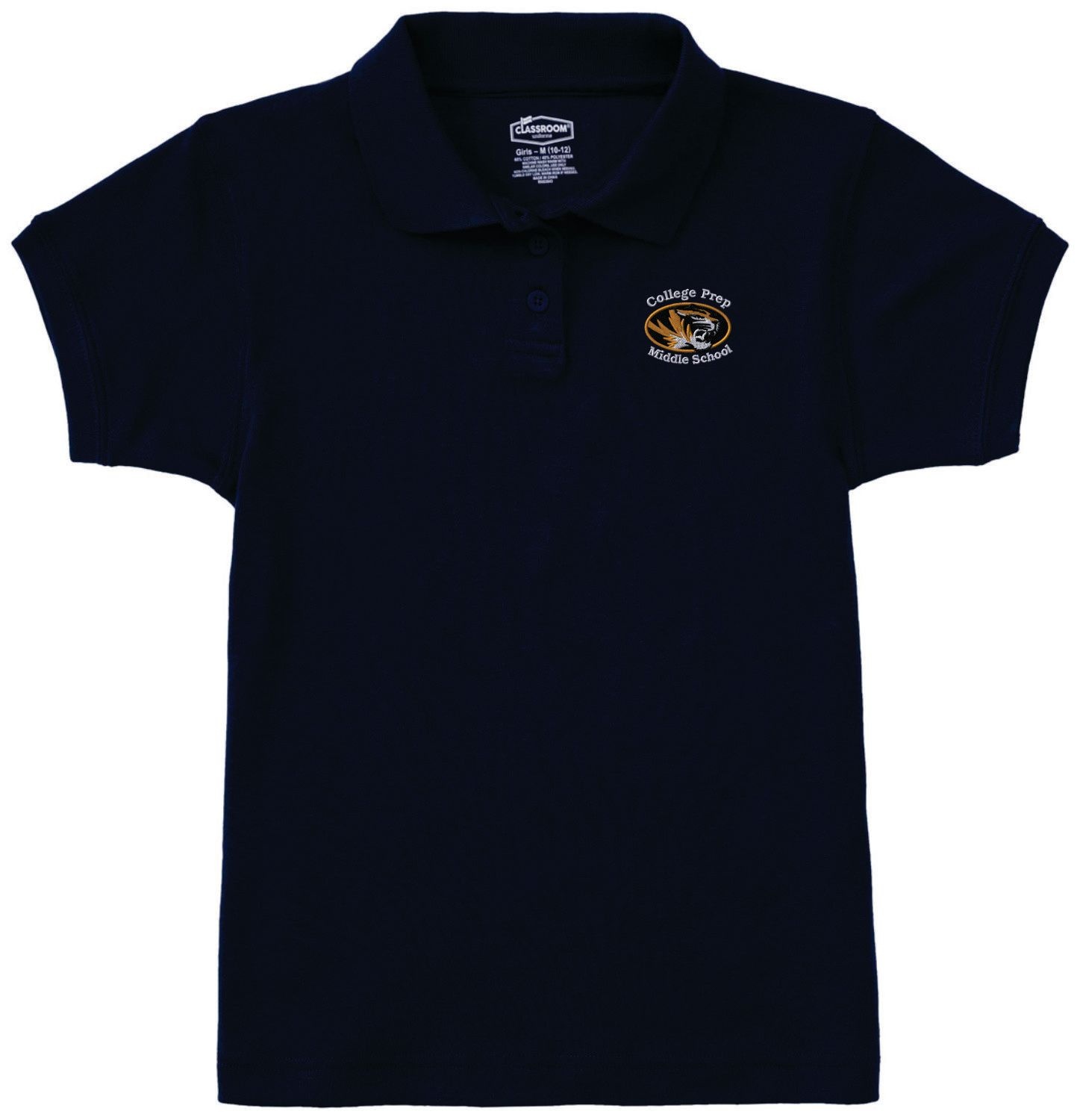 CR858 CPMS Female Polo Interlock SS Navy - The Uniform Store