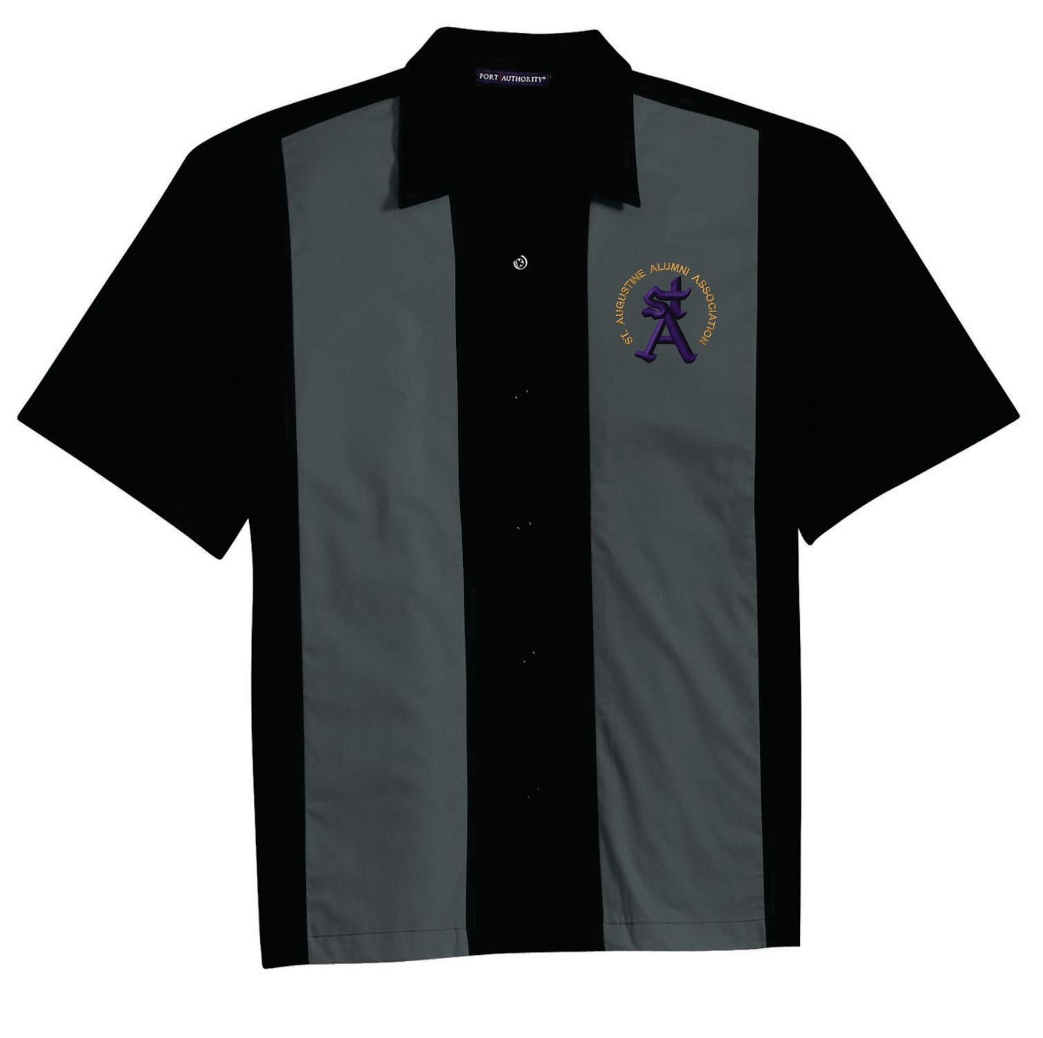 S300 SAHS Alum Retro Camp Shirt Black/Steel Grey - The Uniform Store