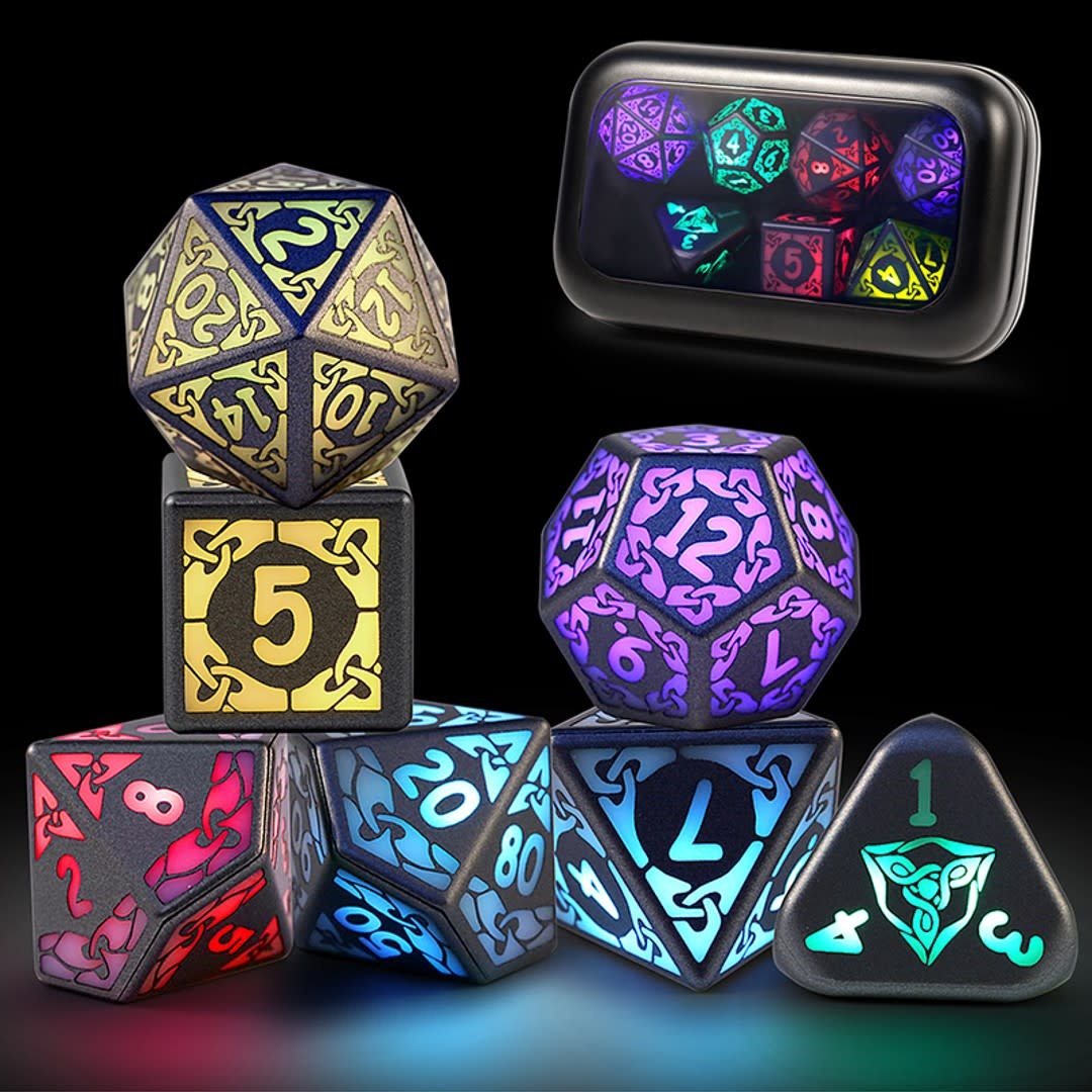 Dice Habit LED Dice Set Unity Gen 2 Polyhedral 7 die set - Guardian Games