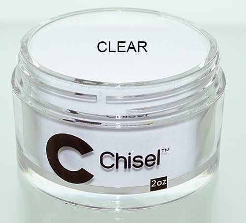 CHISEL 2 in 1 ACRYLIC & DIPPING POWDER 2 oz - CLEAR - Lucky Nail Supply