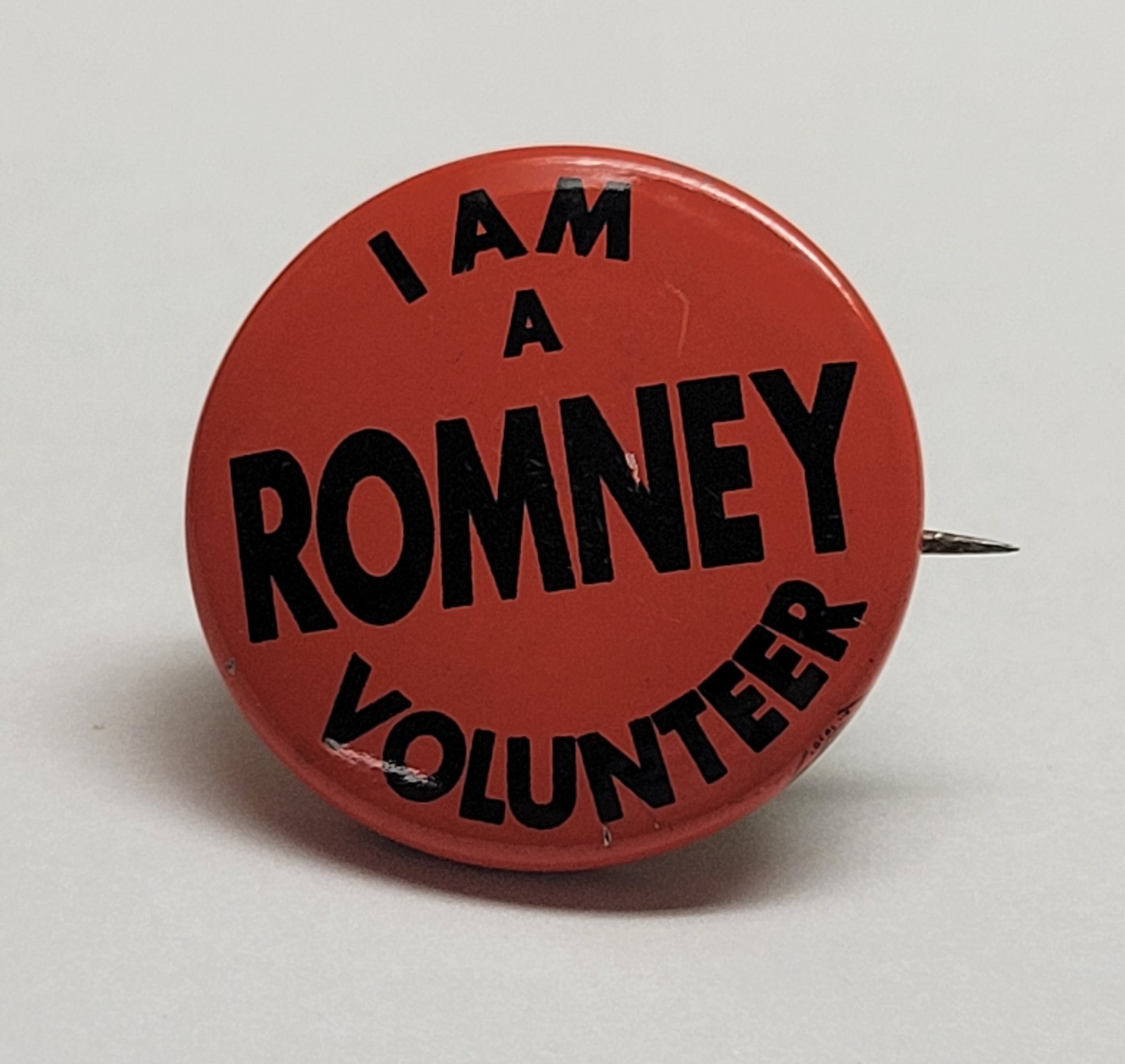 Red Volunteer Button