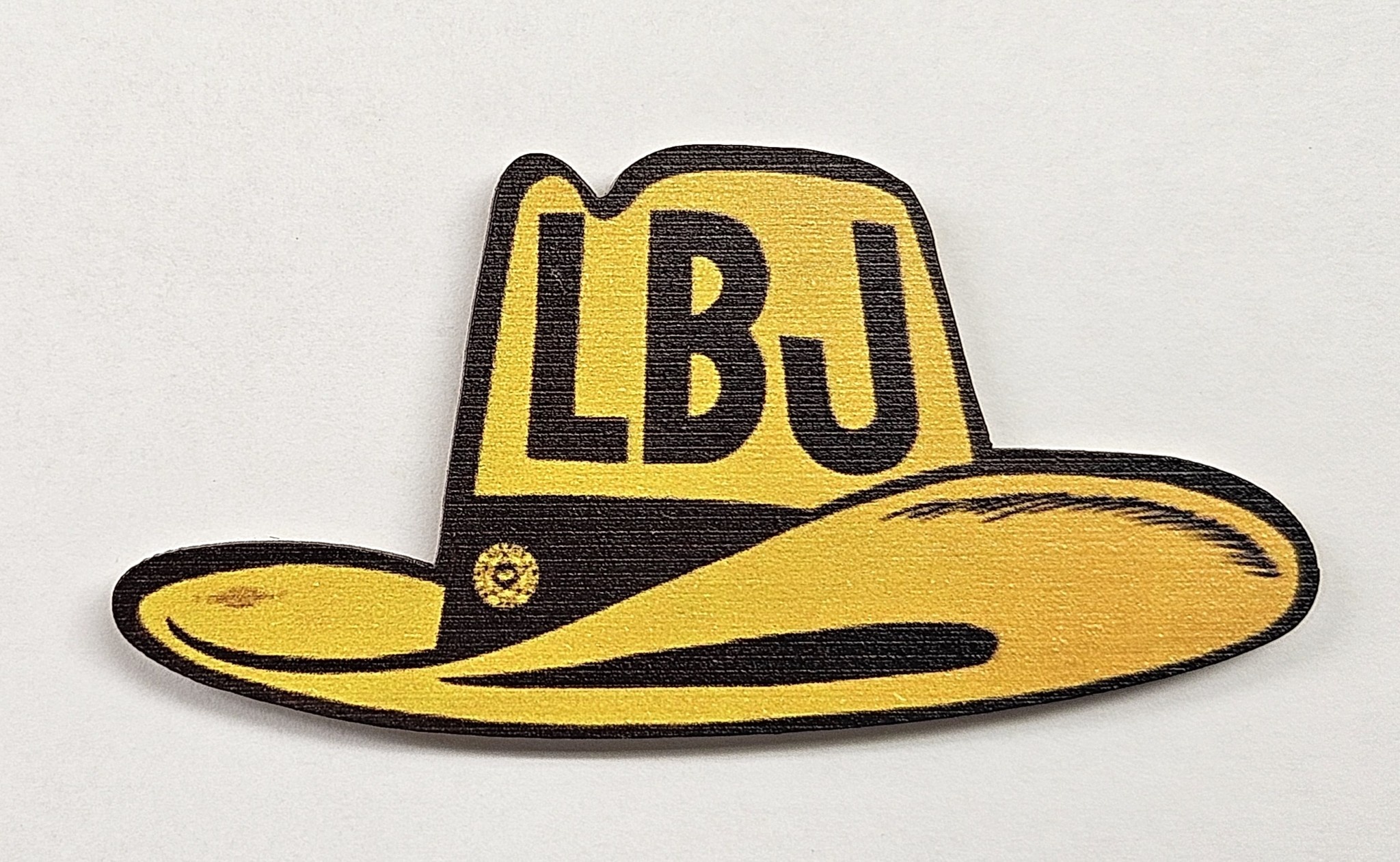 LBJ Yellow Hat Magnet - The Store at LBJ