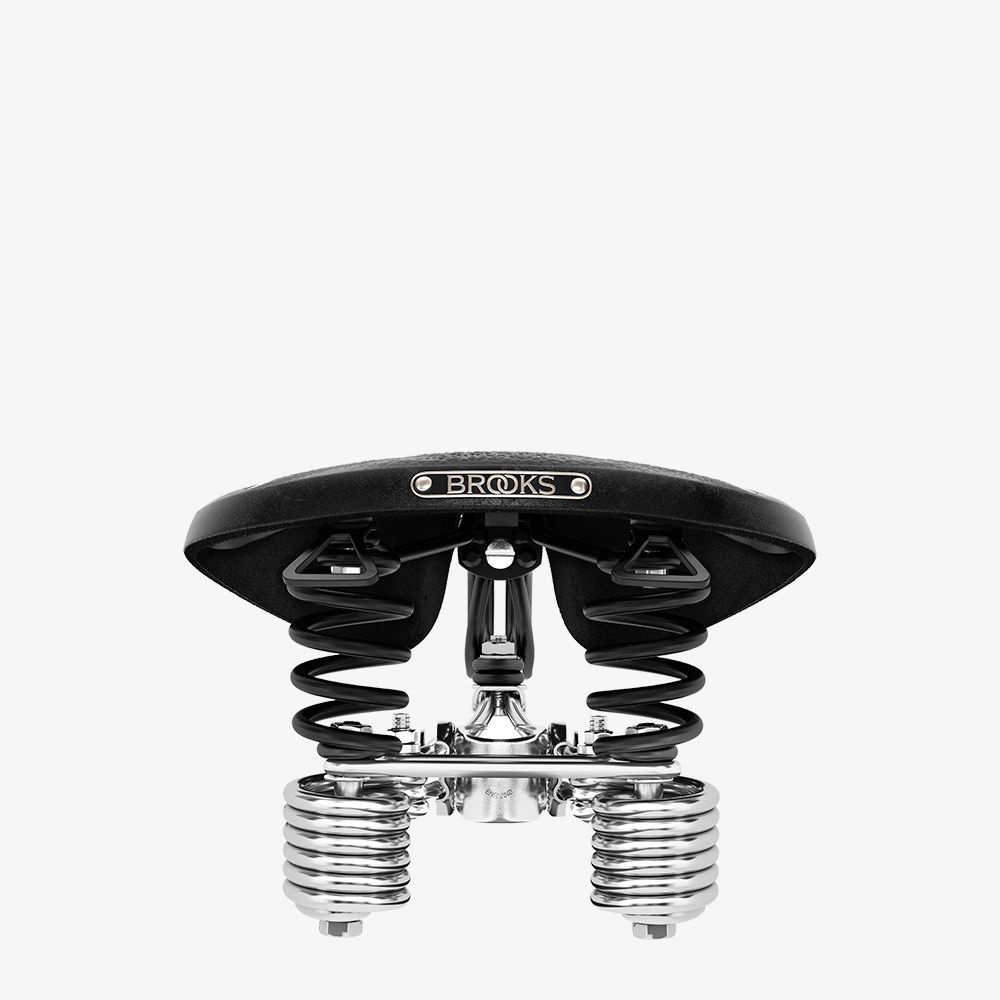 Brooks B135 Saddle Black Chrome Steel w/Clamp Double Springs - Urbane ...