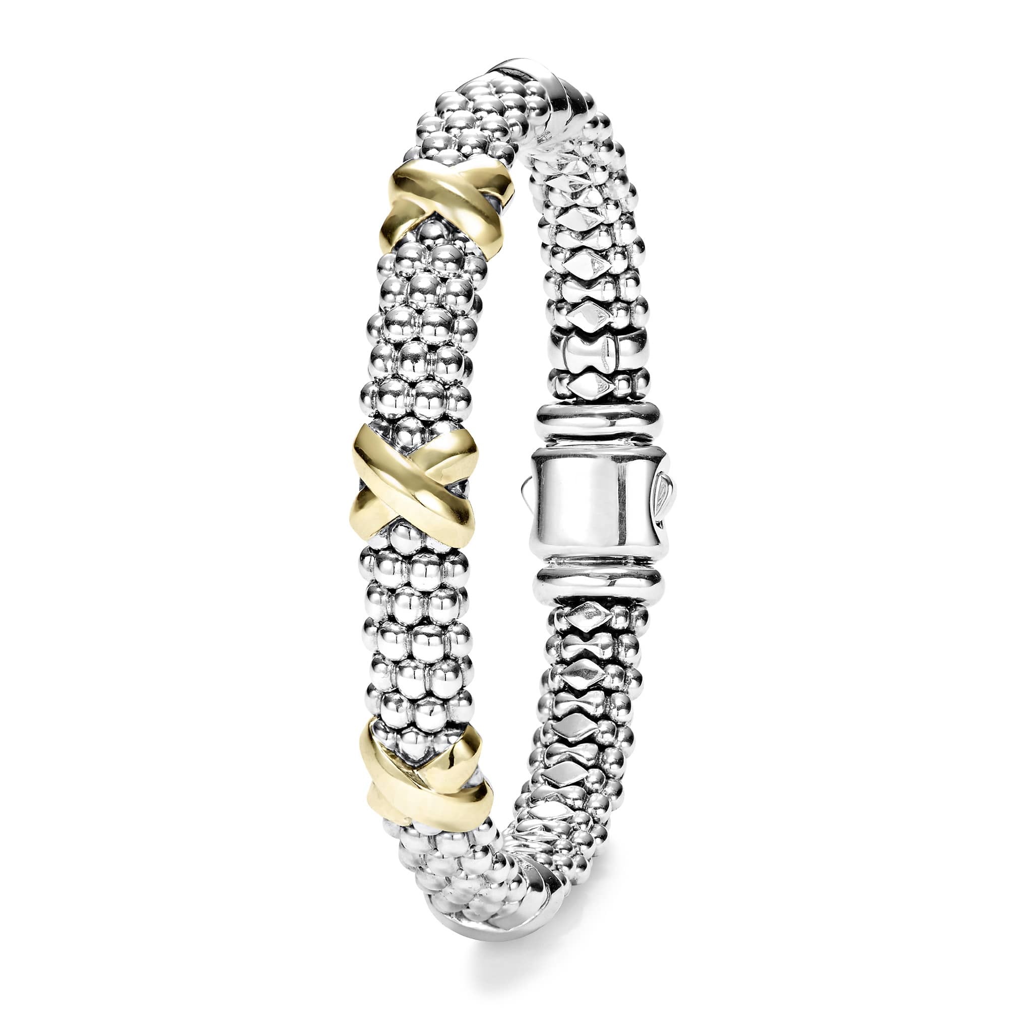 Signature Caviar 9mm 3 Station 18K X Bracelet - j.hoffman's