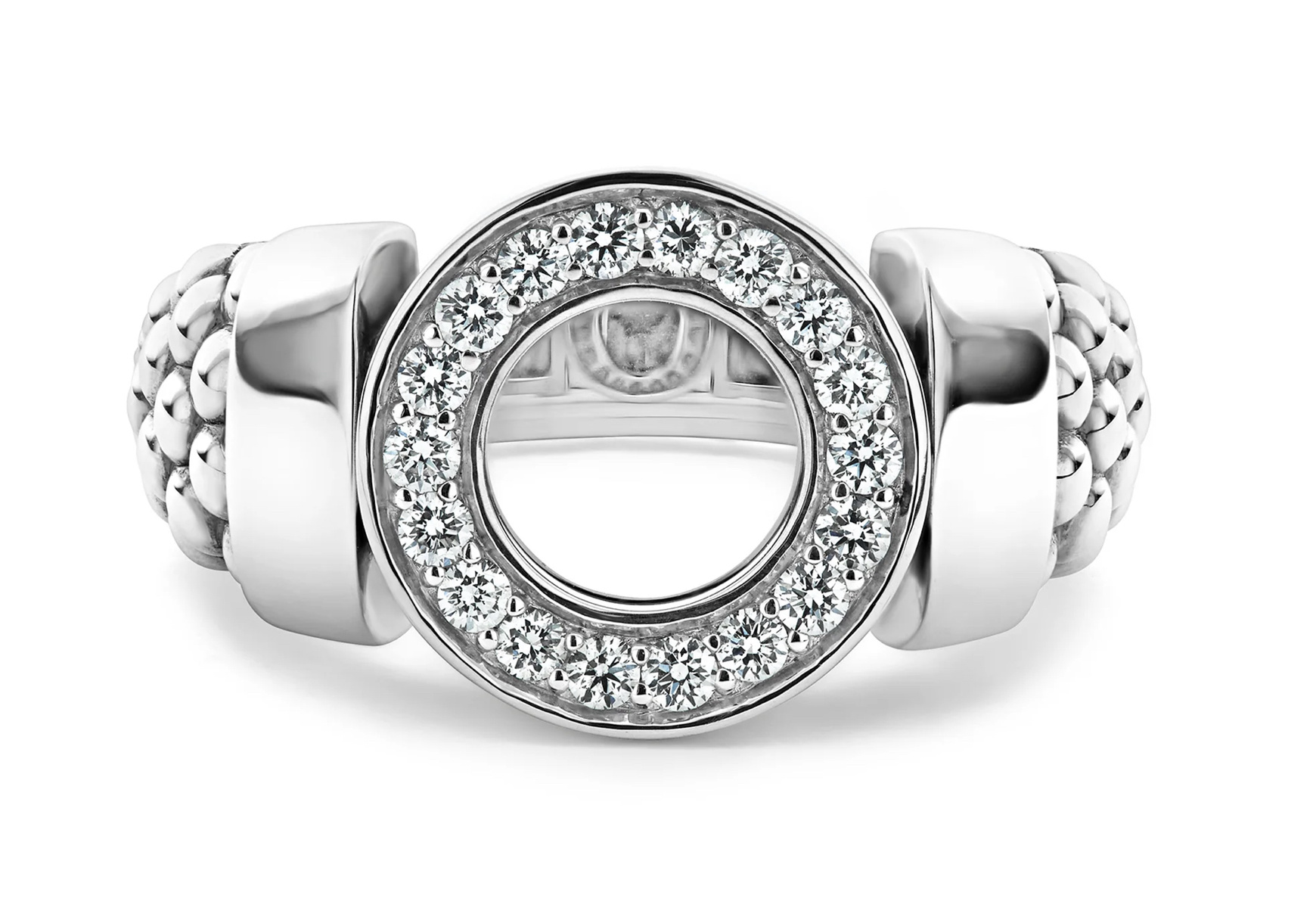 Caviar Spark Diamond Circle Caviar Ring - j.hoffman's