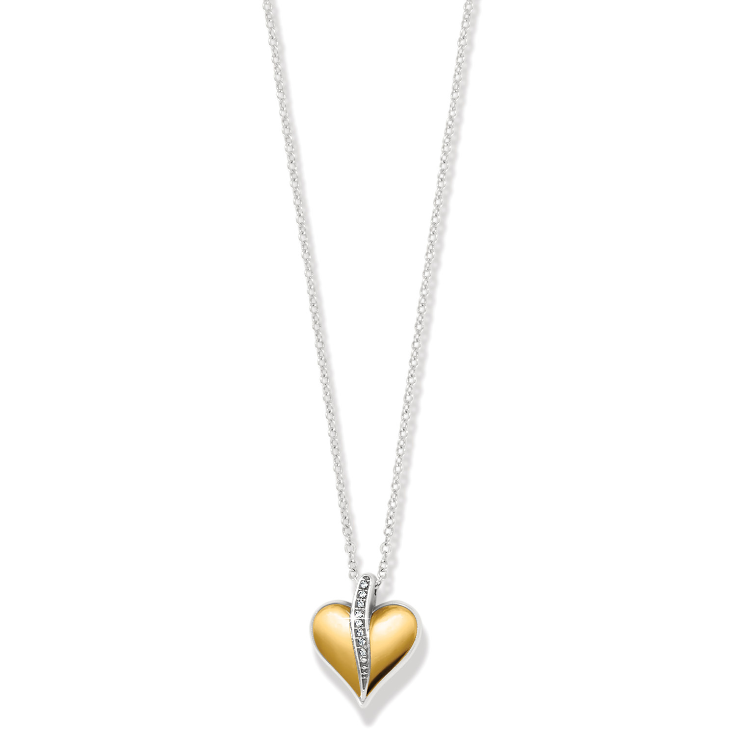 Precious Heart Two Tone Petite Necklace - j.hoffman's