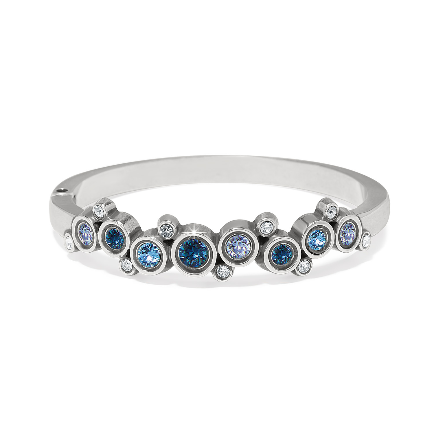 Constella Cluster Hinged Bangle in Blue - j.hoffman's