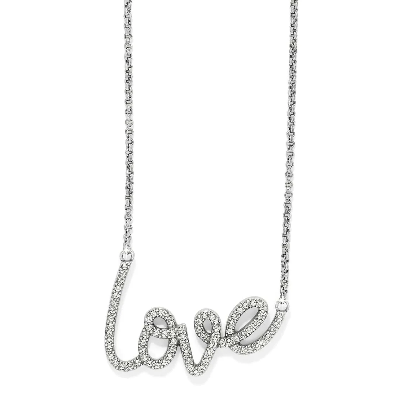 Love Sparkle Script Necklace - j.hoffman's