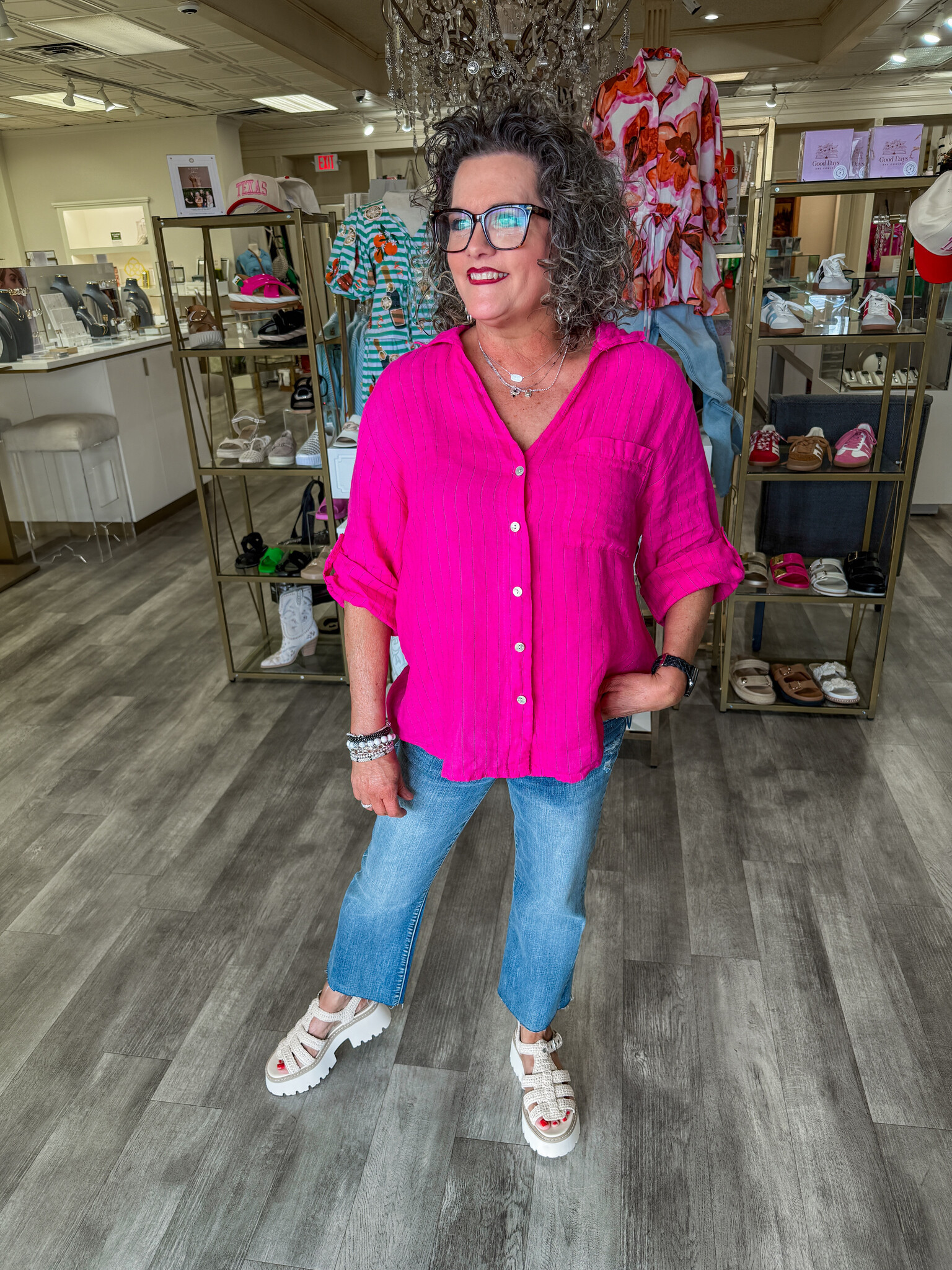 Striped Serenity Top in Pink - j.hoffman's