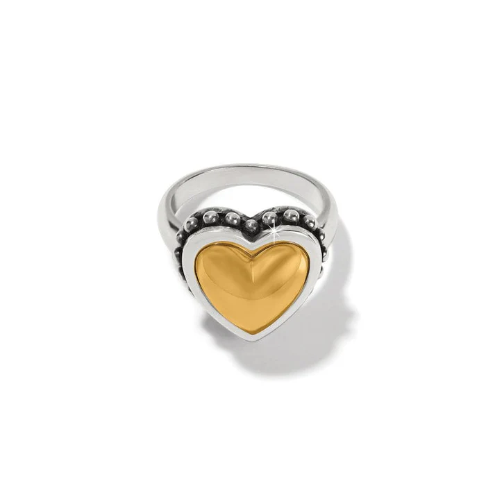 Pretty Tough Bold Heart Ring in Gold - j.hoffman's