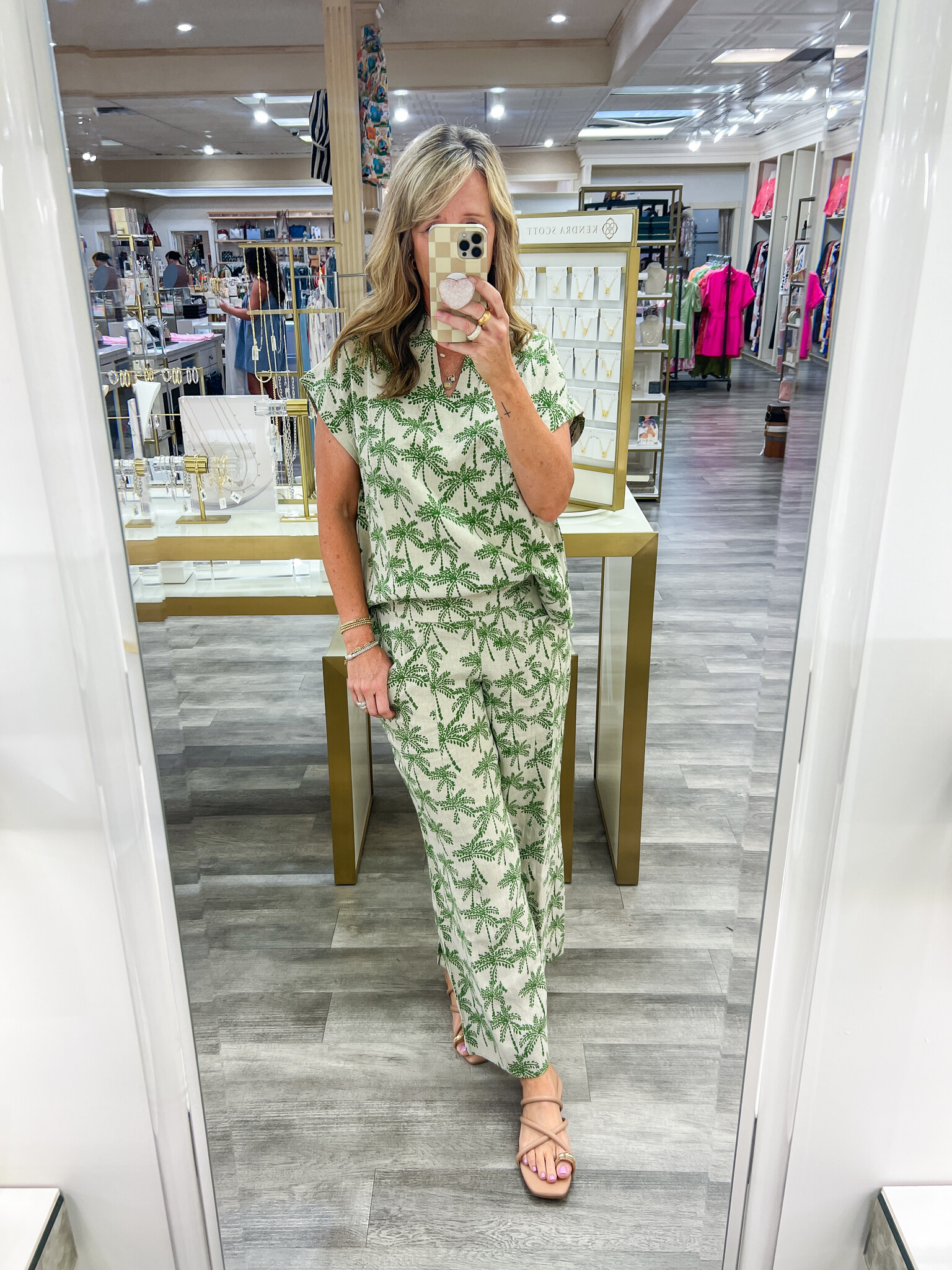 Palm Tree Pant Set - j.hoffman's