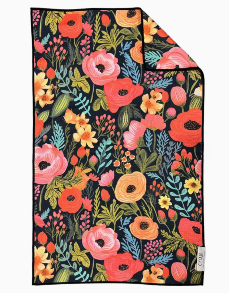 Double Sided Hand Towel- Colleen Black - j.hoffman's