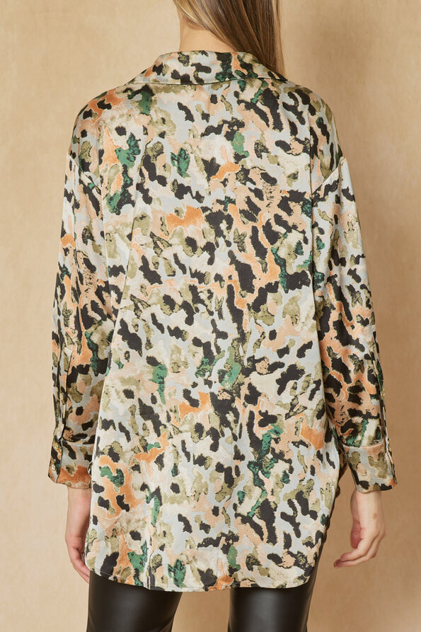 Printed Tulip Hem blouse - Trend Boutique