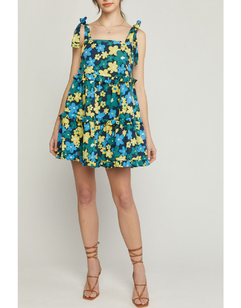 Square Neck Floral dress - Trend Boutique