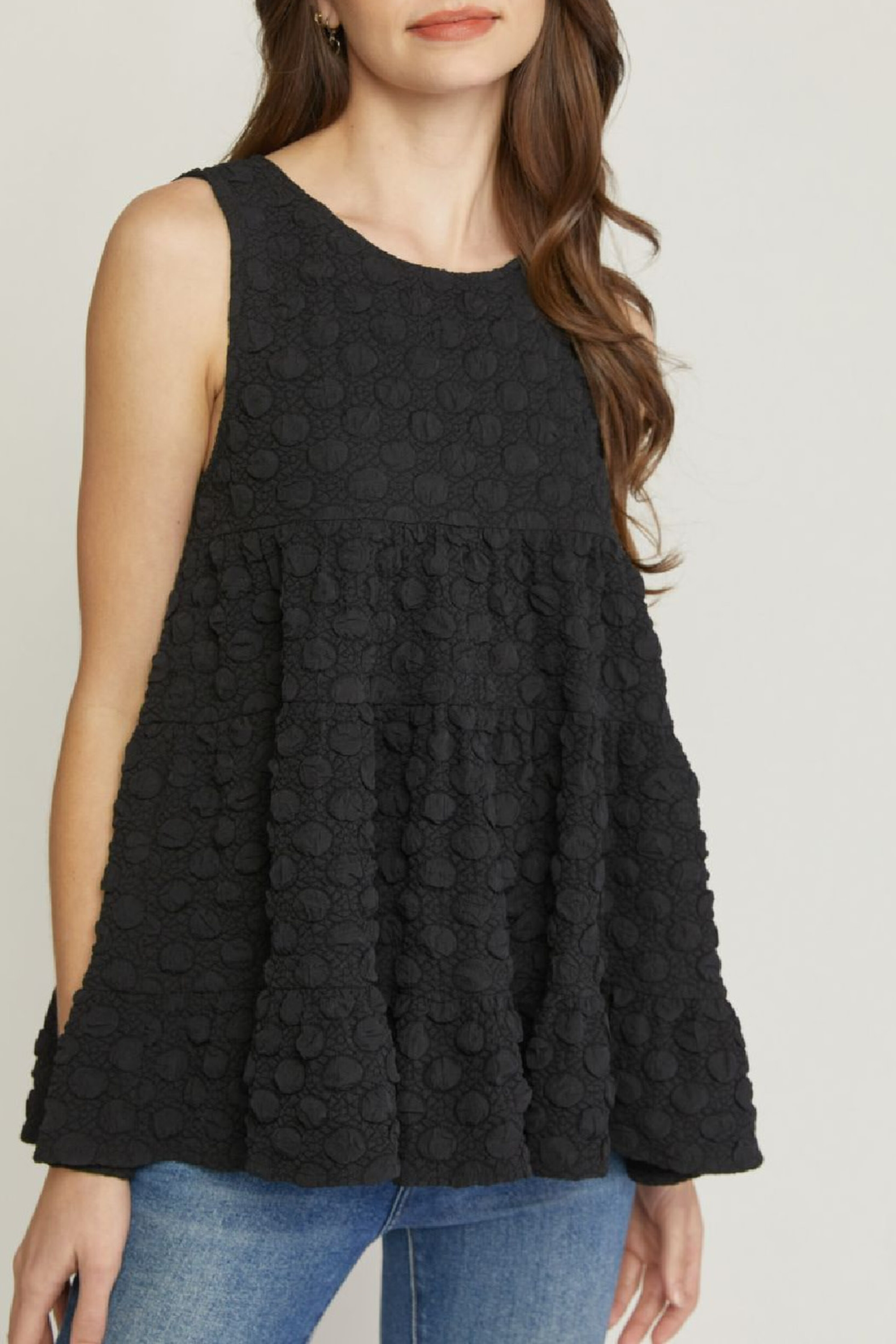Textured tiered top - Trend Boutique
