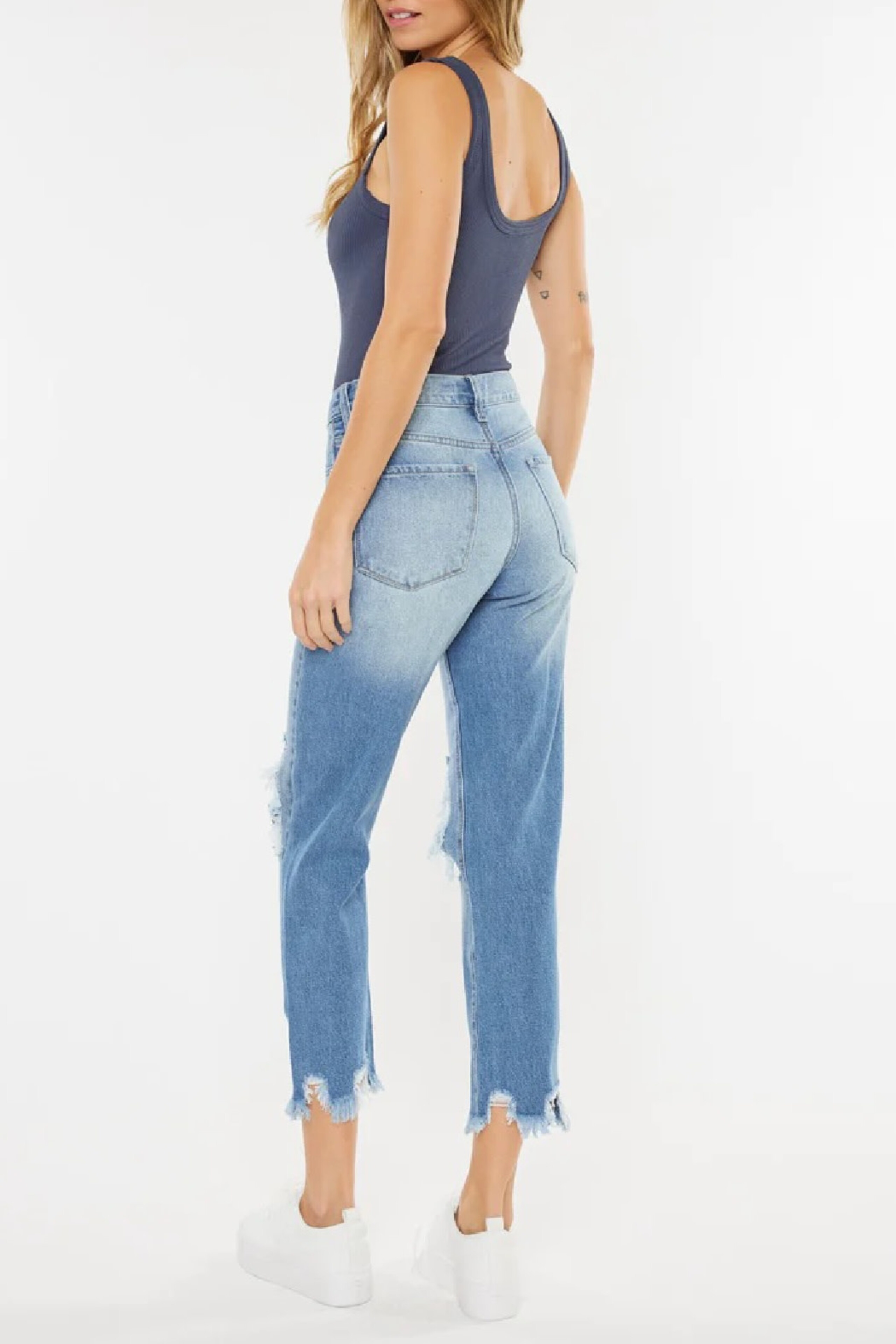 High Rise Rigid Denim - Trend Boutique