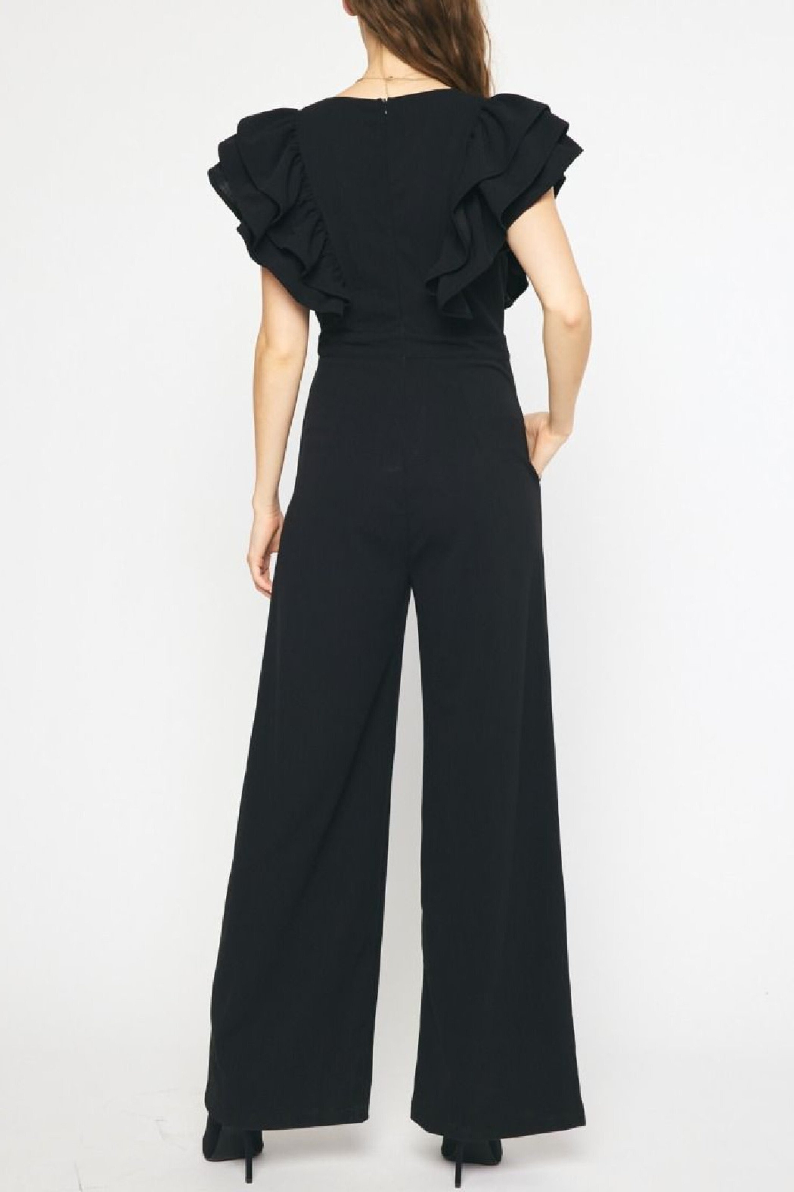Ruffle Sleeve Jumpsuit - Trend Boutique